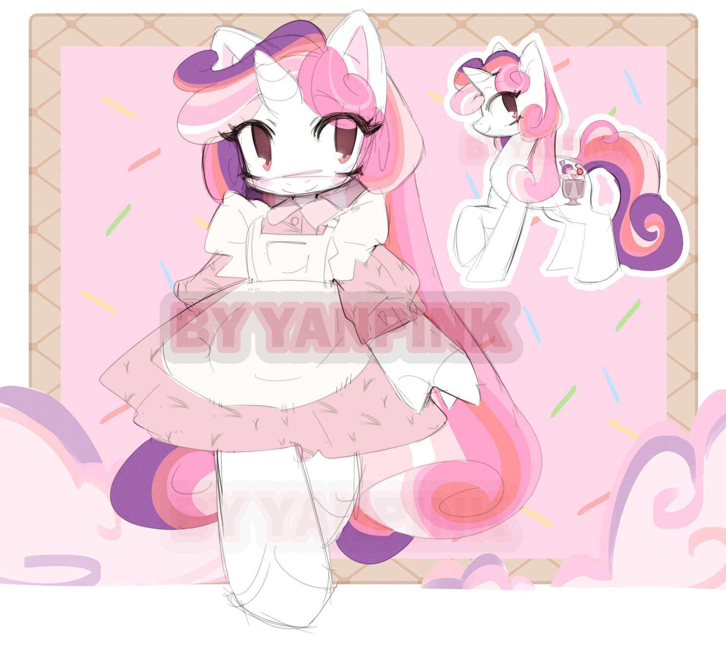 #3562246 - safe, artist:colorspaint15, oc, oc only, pony, unicorn, anthro, g4, abstract ...