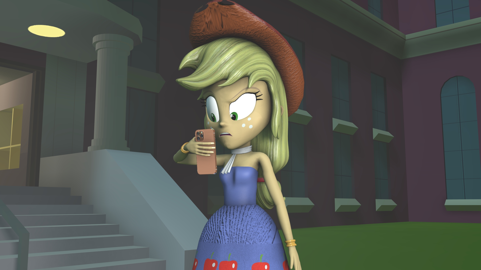 #3562293 - safe, artist:gaelgaming1, applejack, human, equestria girls ...