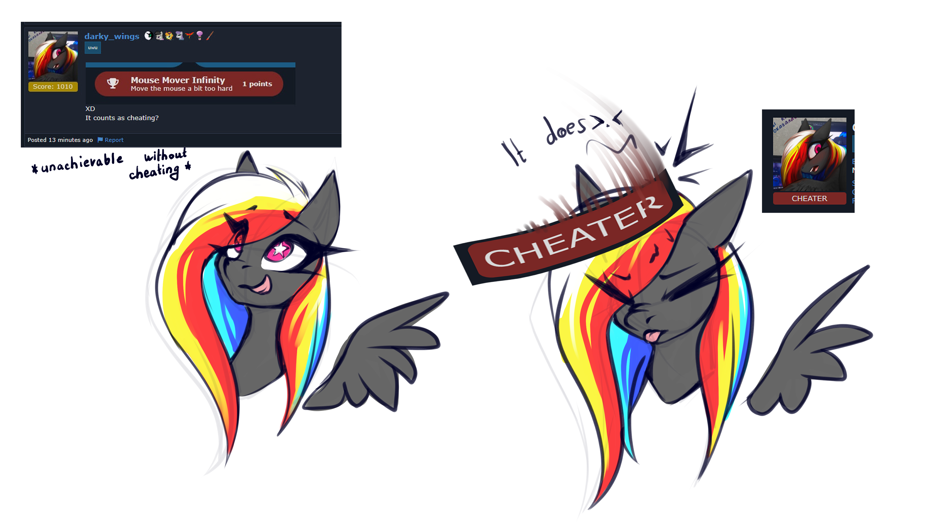 #3577898 - safe, artist:darky_wings, oc, oc only, oc:darky wings ...