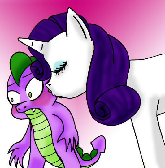 #3578194 - safe, artist:flakith, rarity, spike, dragon, pony, unicorn ...