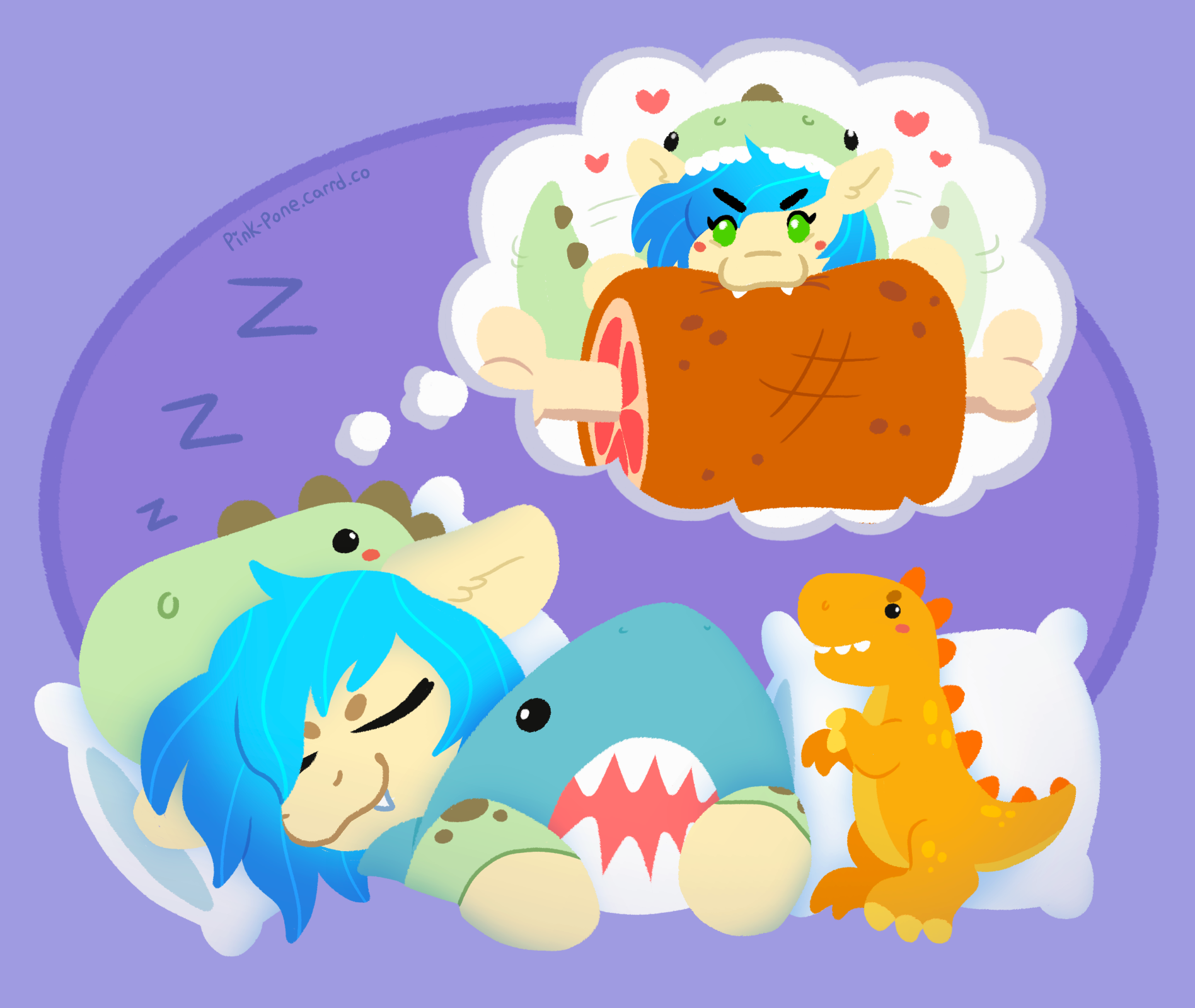 #3578244 - safe, artist:pink-pone, oc, oc only, oc:ivory (pink-pone), dinosaur, pony, shark ...
