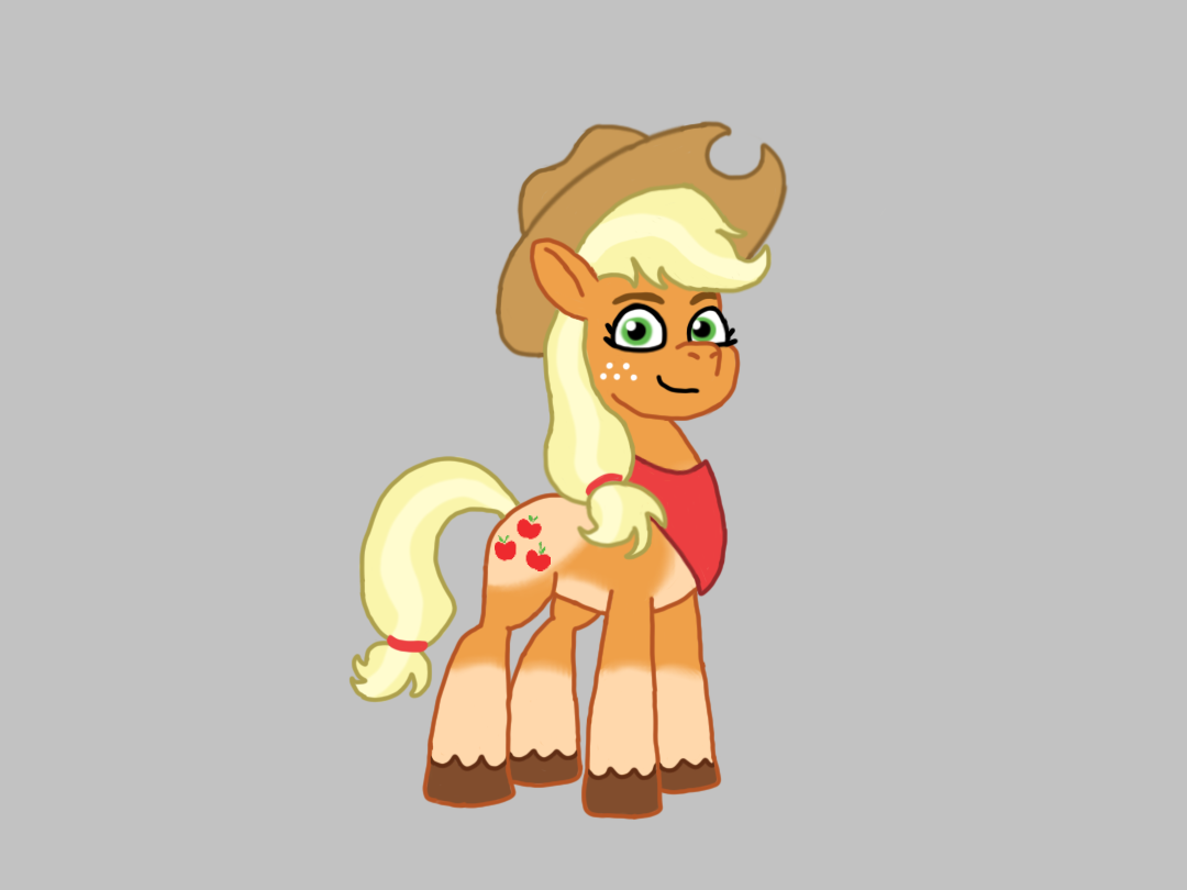 #3583936 - safe, artist:shucku, applejack, earth pony, g4, g5, my ...