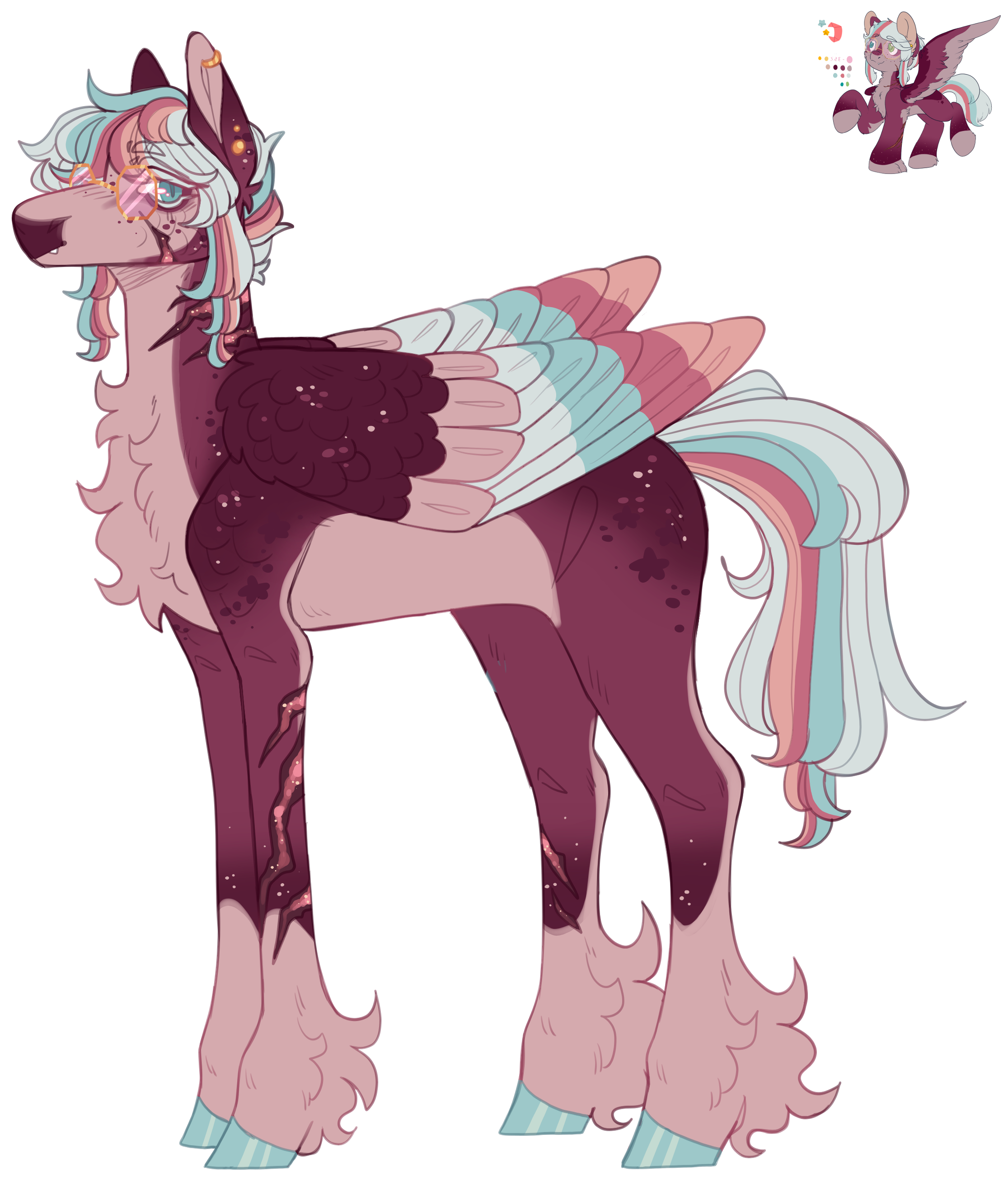 #3584239 - safe, artist:sleepy-nova, oc, oc only, pegasus, pony, colored wings, male ...