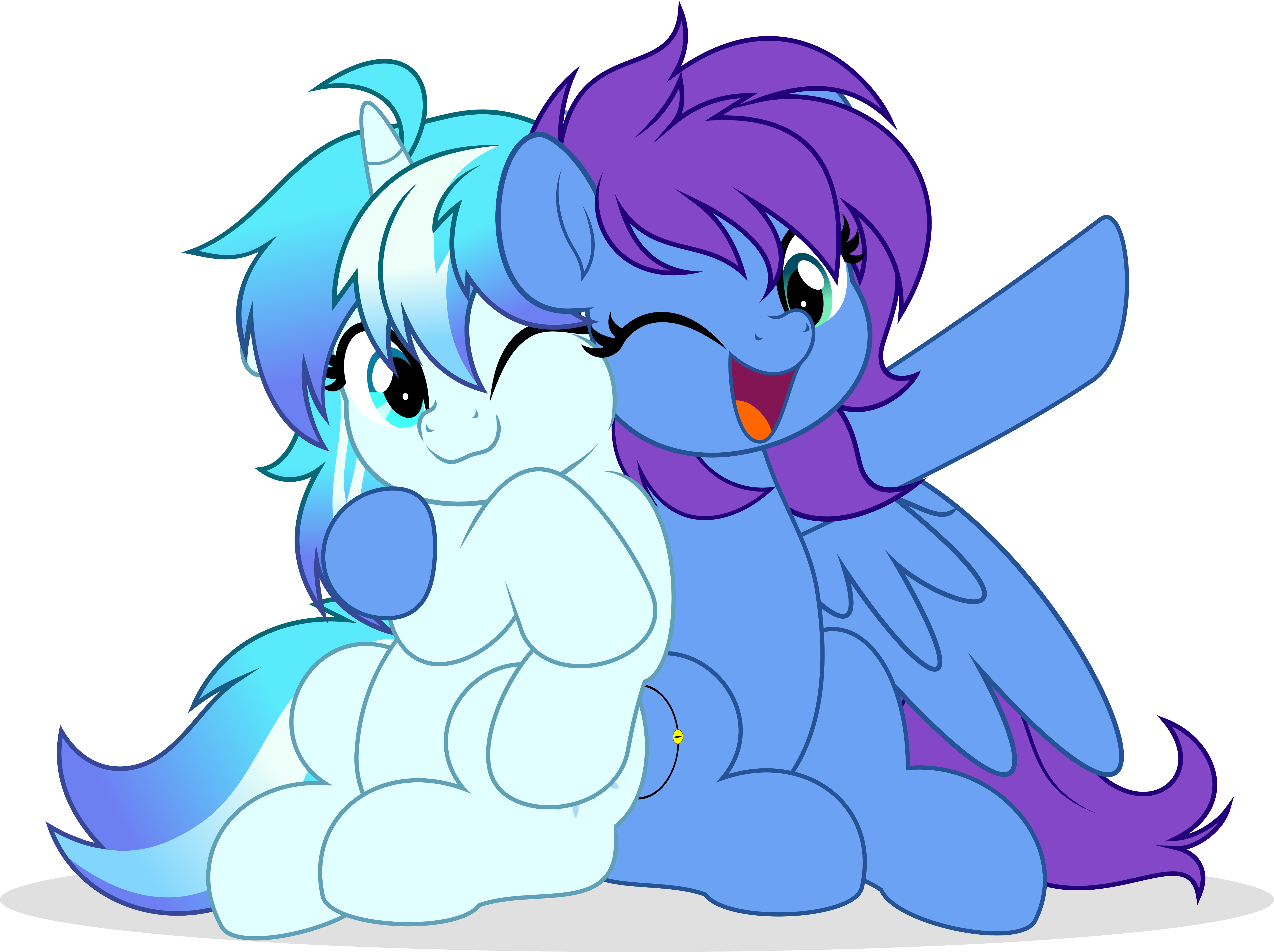 #3585112 - safe, artist:jhayarr23, oc, oc only, oc:frosty illusion, oc:nova twinkle, cute, duo ...