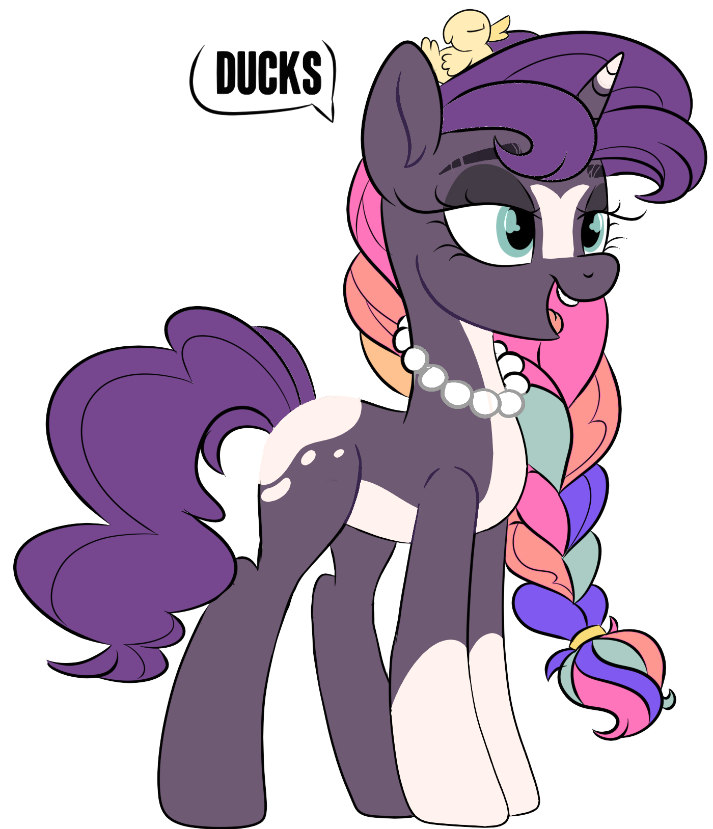 #3585580 - safe, artist:gelians, oc, pony, unicorn, duckling, female ...