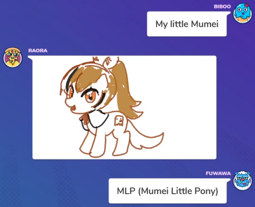 #3585819 - safe, artist:raora panthera, pony, gartic phone, hololive ...