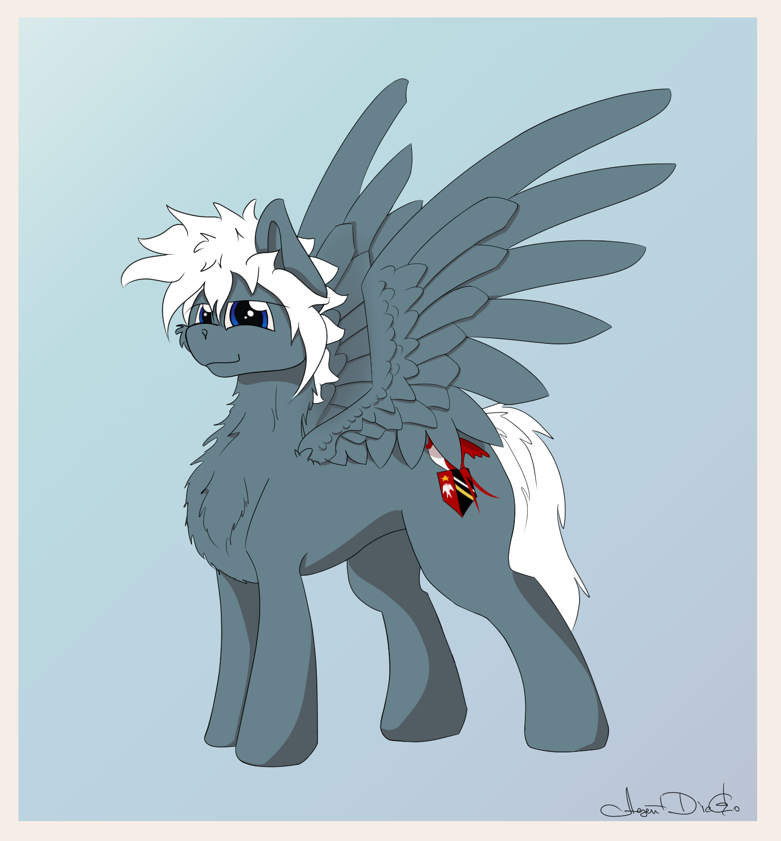 #3586225 - safe, artist:agent-diego, oc, oc:draco, pegasus, pony, concave belly, passepartout ...