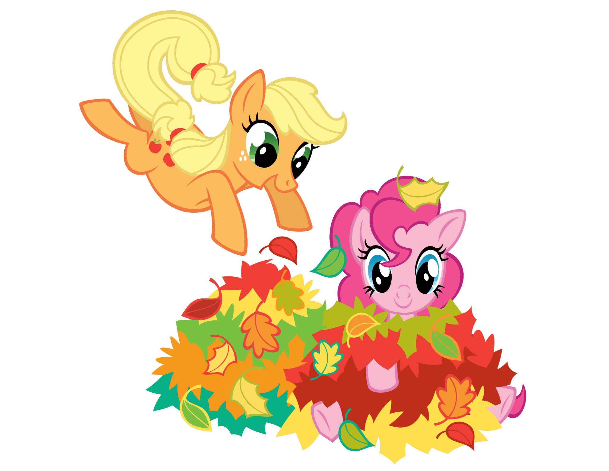 #3586370 - safe, applejack, pinkie pie, earth pony, pony, g4, autumn ...