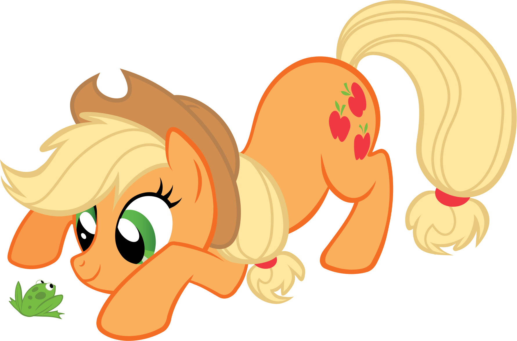 #3586845 - safe, applejack, earth pony, frog, pony, g4, official, .svg ...