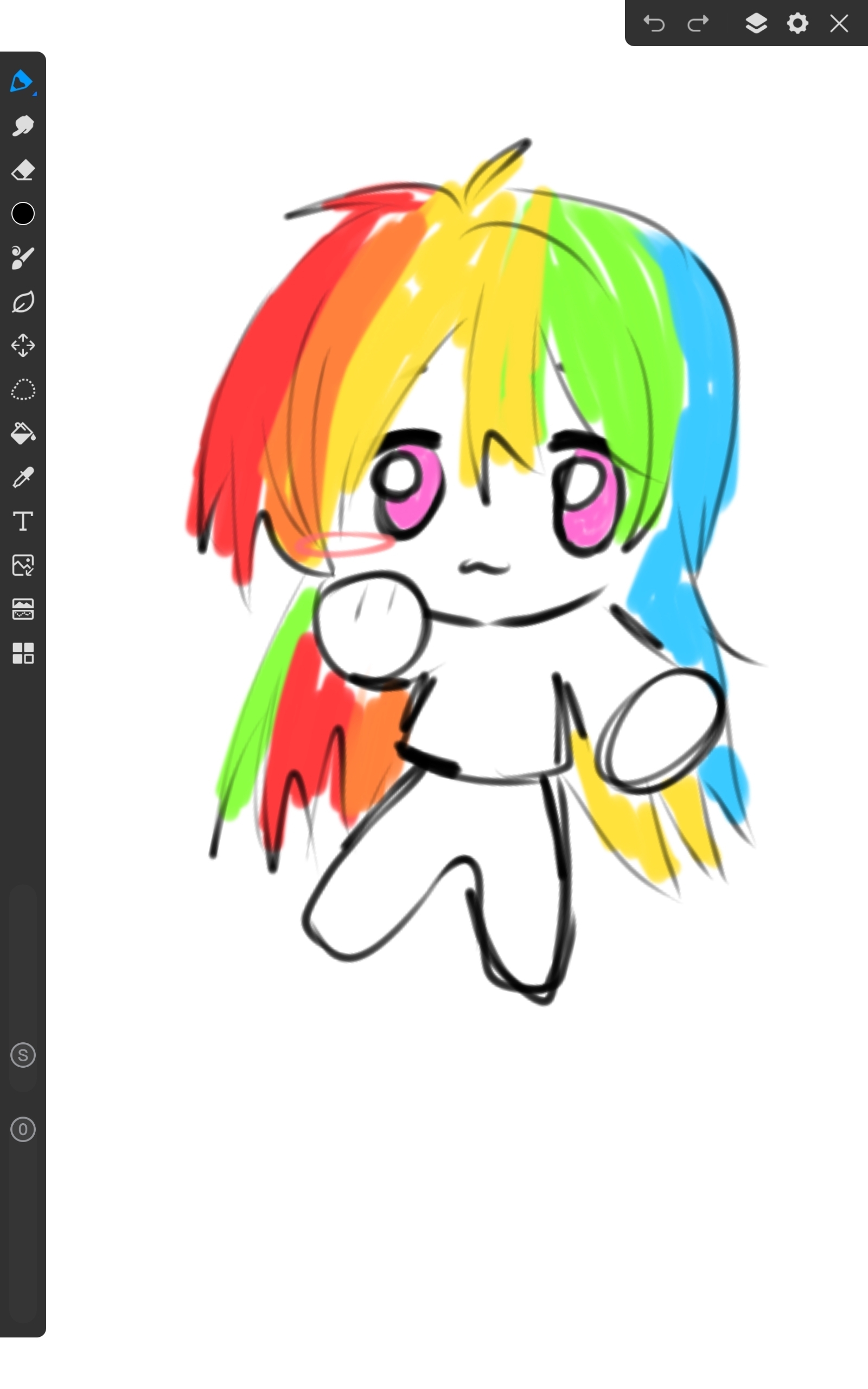 #3586848 - safe, artist:%六神花露水./, rainbow dash, human, g4, art program in frame, chibi, cute ...