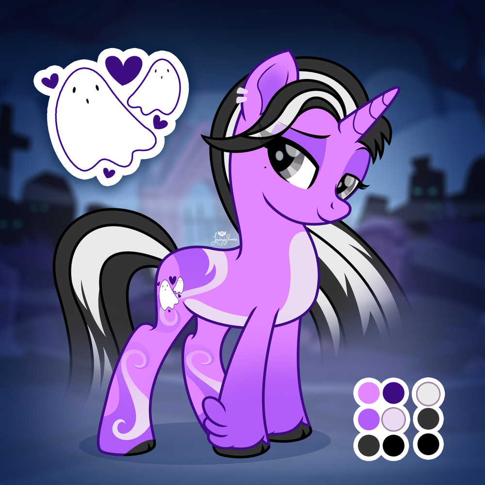 #3587292 - safe, artist:lovinglypromise, oc, oc only, oc:threnody mourne, pony, unicorn, female ...