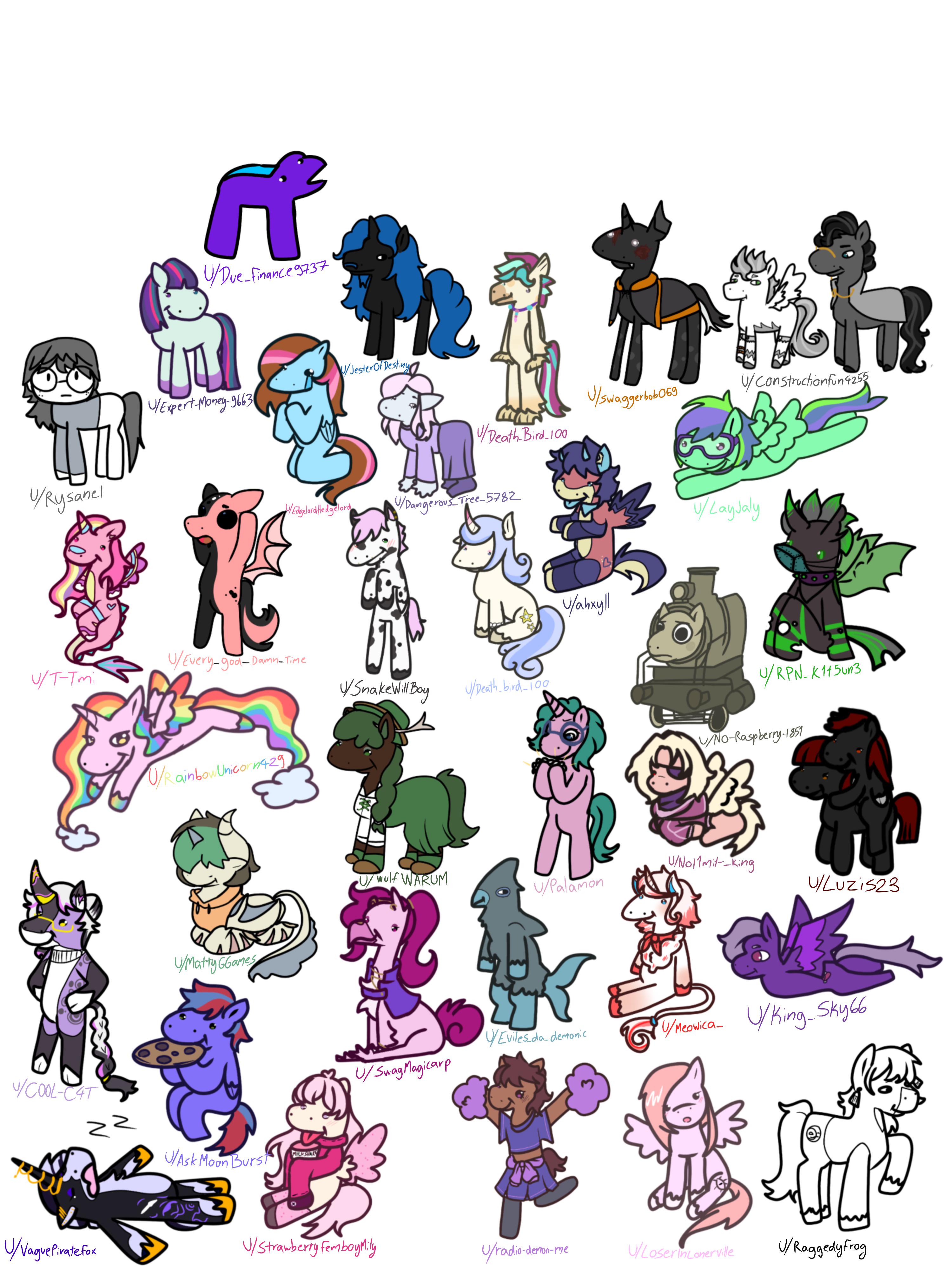 #3587549 - artist needed, safe, oc, oc only, alicorn, bat pony, changeling, earth pony, griffon ...