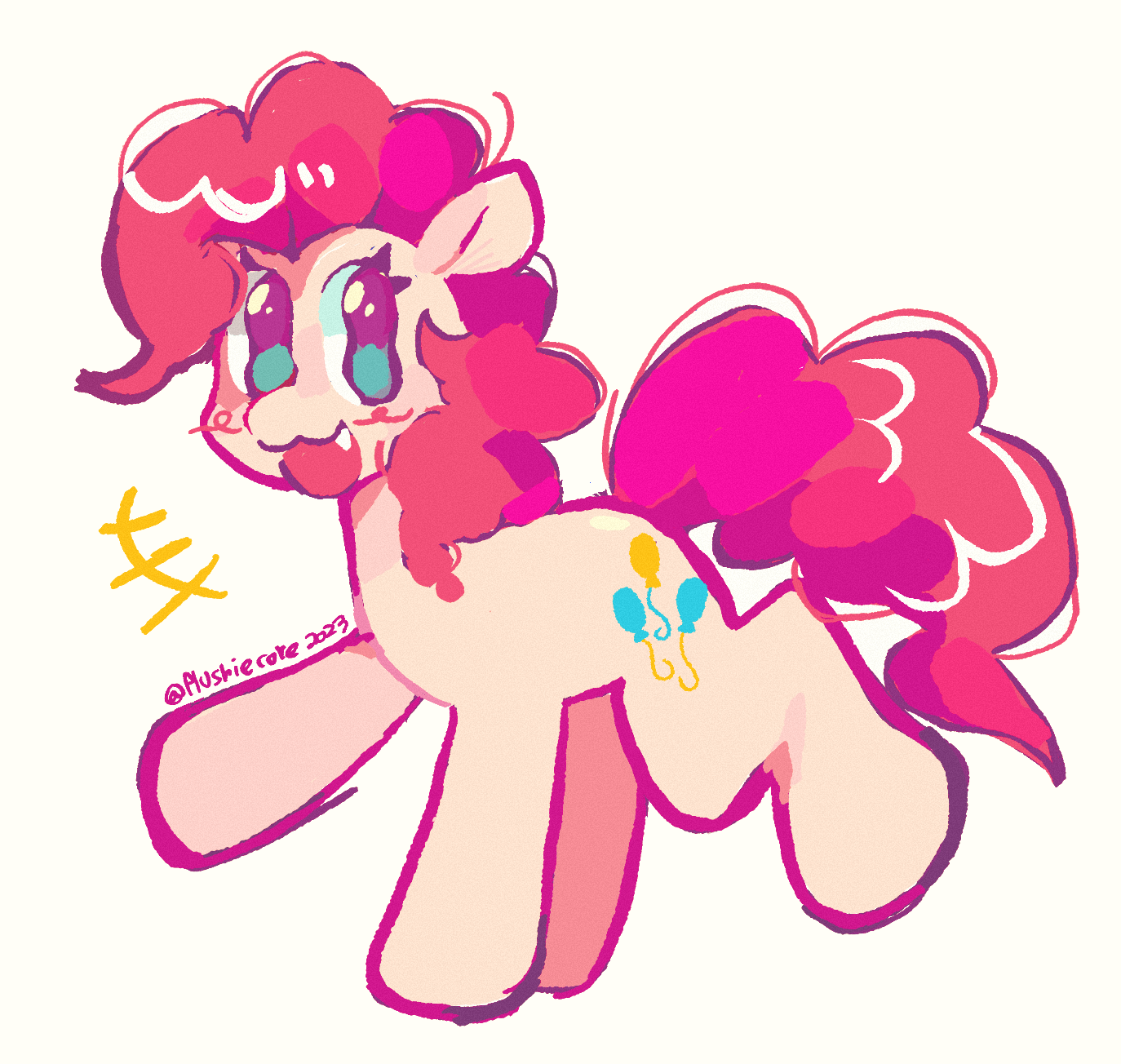 #3588254 - safe, artist:plushiecore, pinkie pie, earth pony, pony, g4 ...