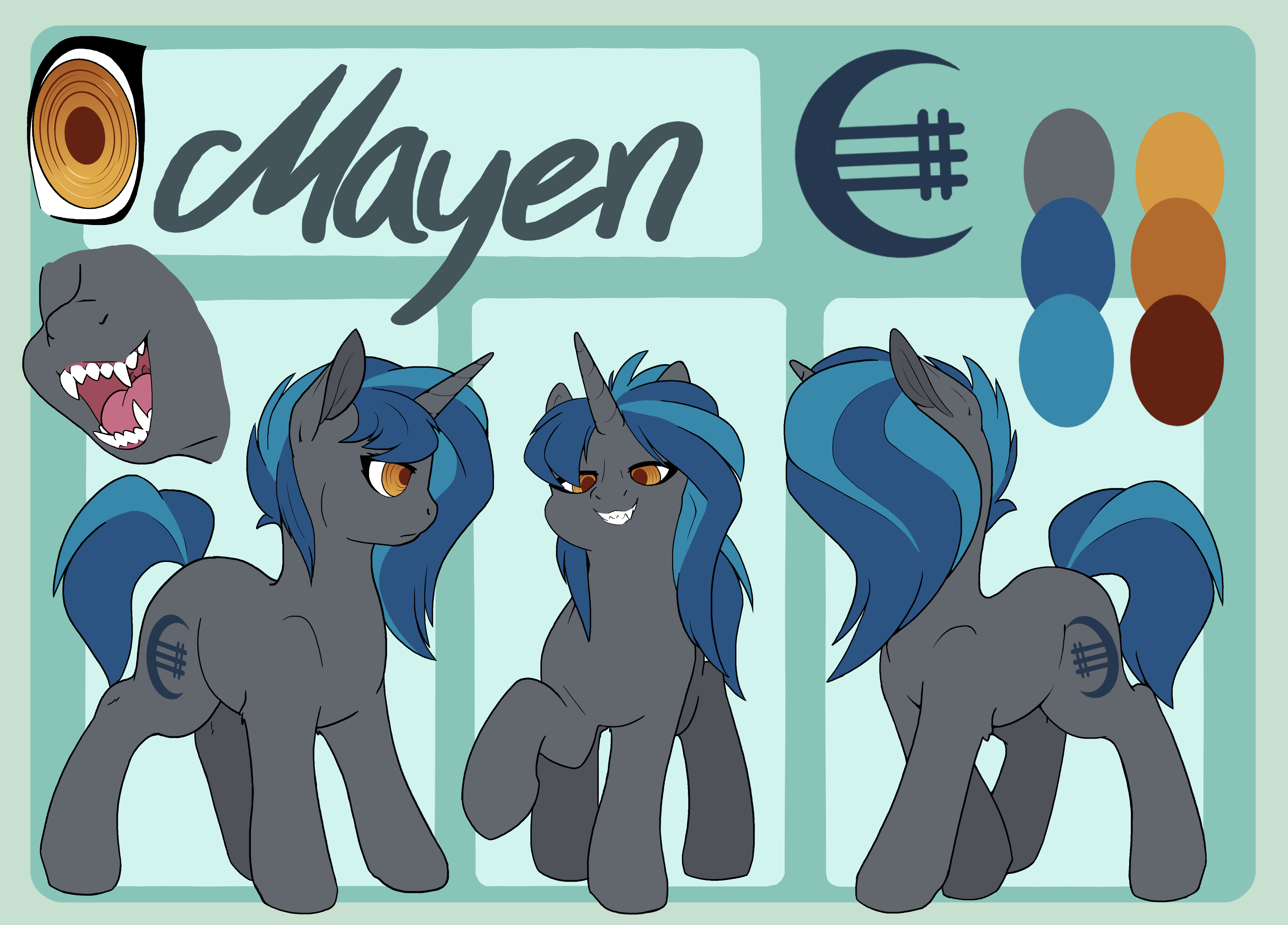 #3588461 - safe, oc, oc only, oc:mayen, pony, unicorn, eldritch horror, female, horn, reference ...