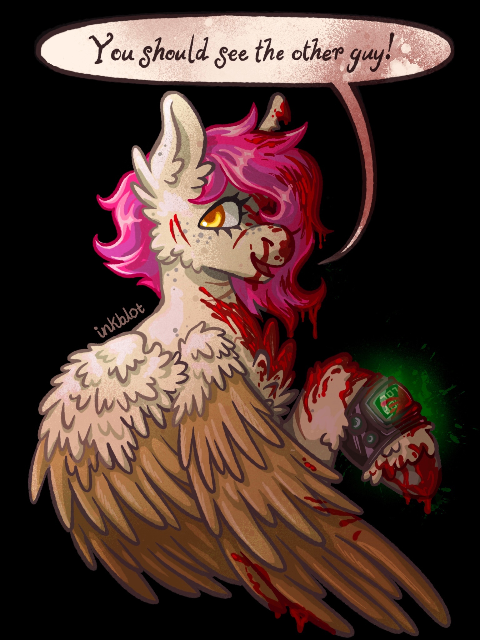 #3588716 - semi-grimdark, artist:inkbl0t, oc, oc only, oc:molars ...