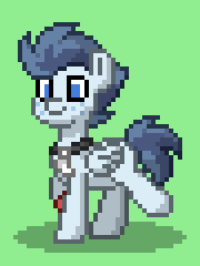 #3589645 - safe, oc, oc:silver span, pony, pony town, animated, babscon ...