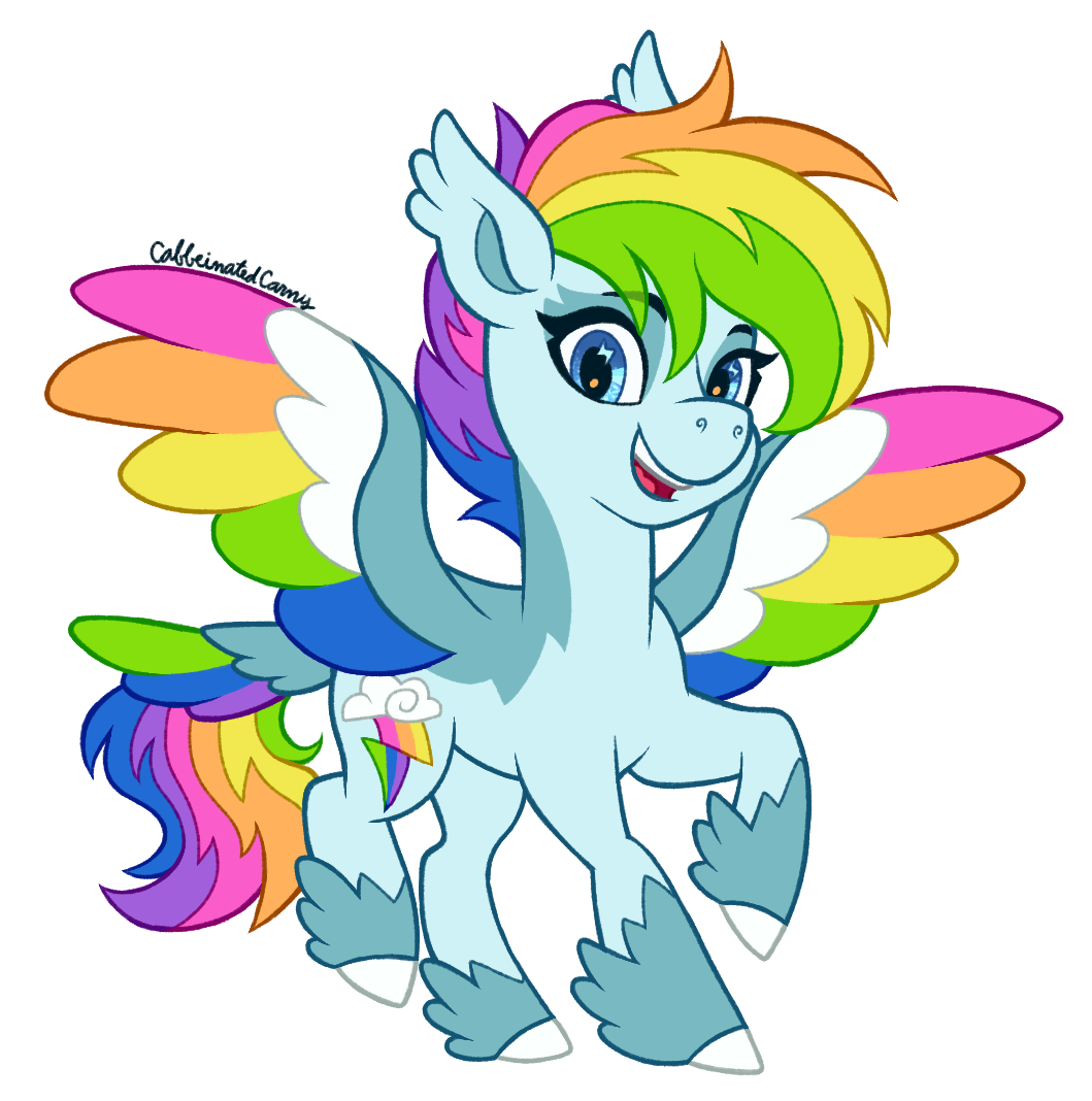 #3578798 - safe, artist:caffeinatedcarny, rainbow dash (g3), pegasus ...