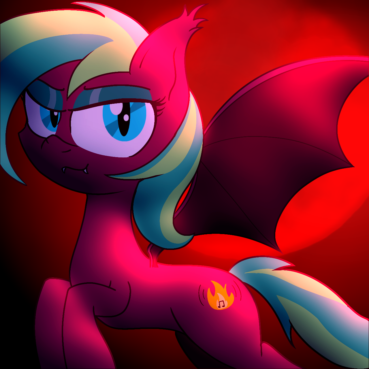 #3578828 - safe, artist:orange becrux, oc, oc only, oc:bitter soundflare, bat pony, pony, bat ...