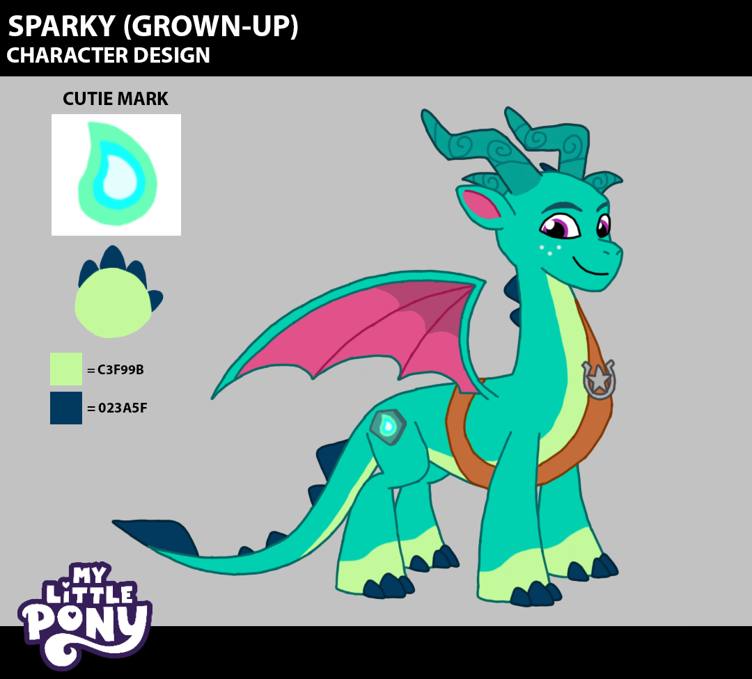 #3590416 - safe, artist:shucku, sparky sparkeroni, dragon, g5, my ...