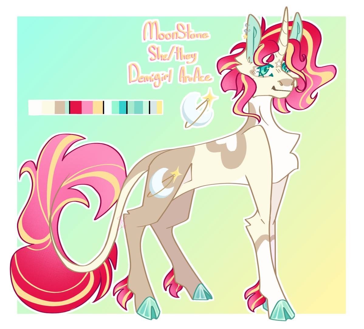 #3590692 - safe, artist:honkhonkbonk, oc, oc only, oc:moonstone, classical unicorn, pony ...