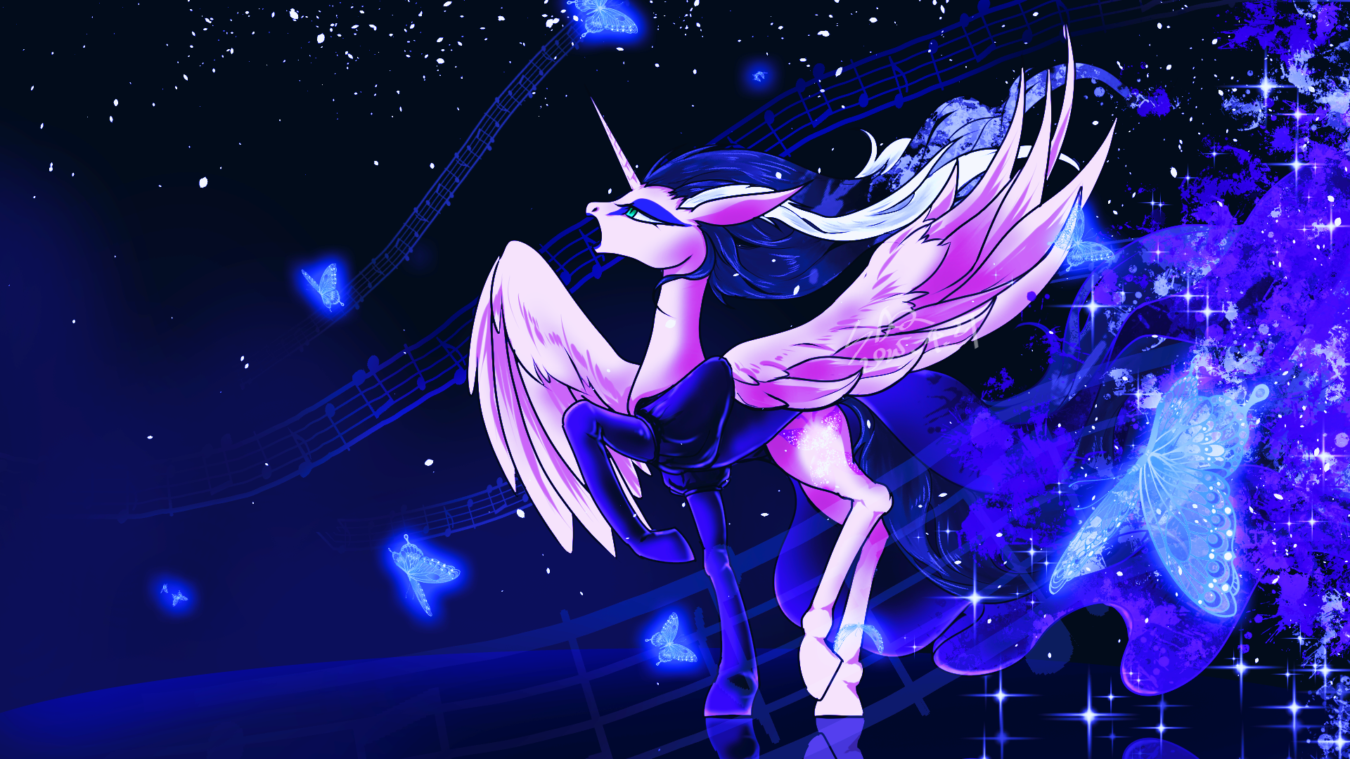 #3591067 - safe, artist:thurder2020, alicorn, pony, ethereal mane ...