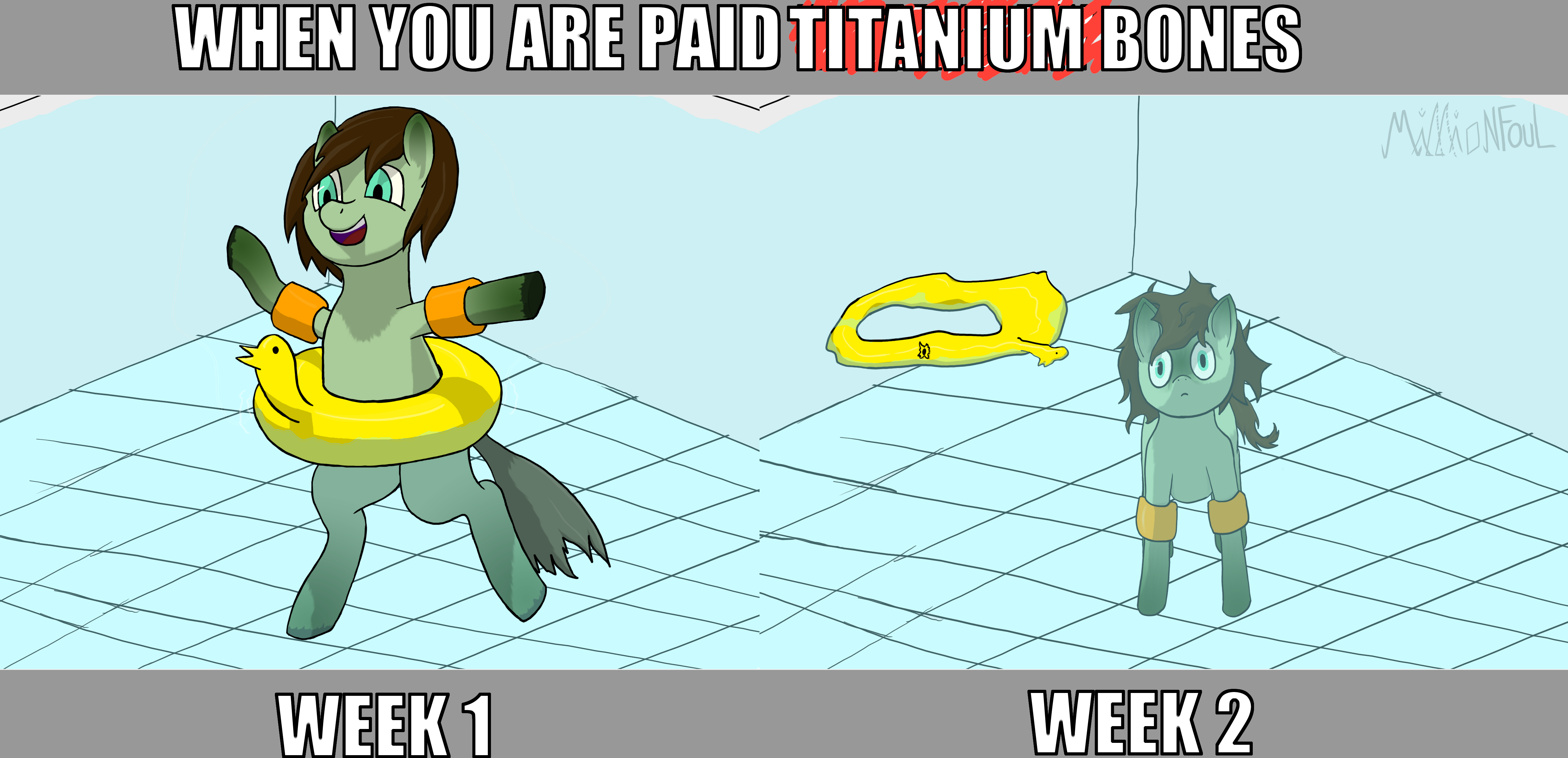 #3591444 - safe, artist:millionfoul, oc, oc only, oc:mint chip, pony ...