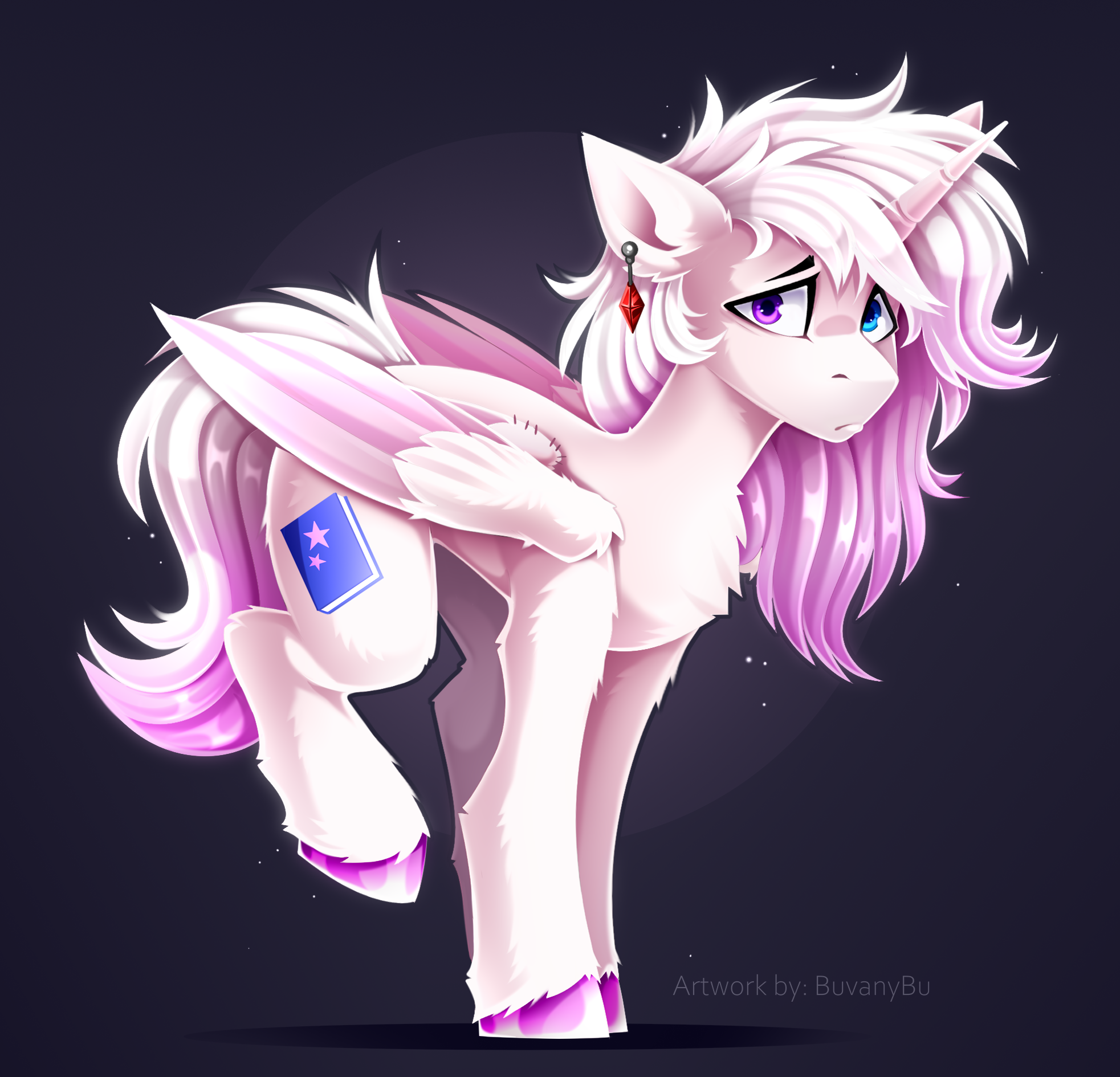 #3591733 - safe, artist:buvanybu, oc, oc only, alicorn, pony, commission, solo - Derpibooru