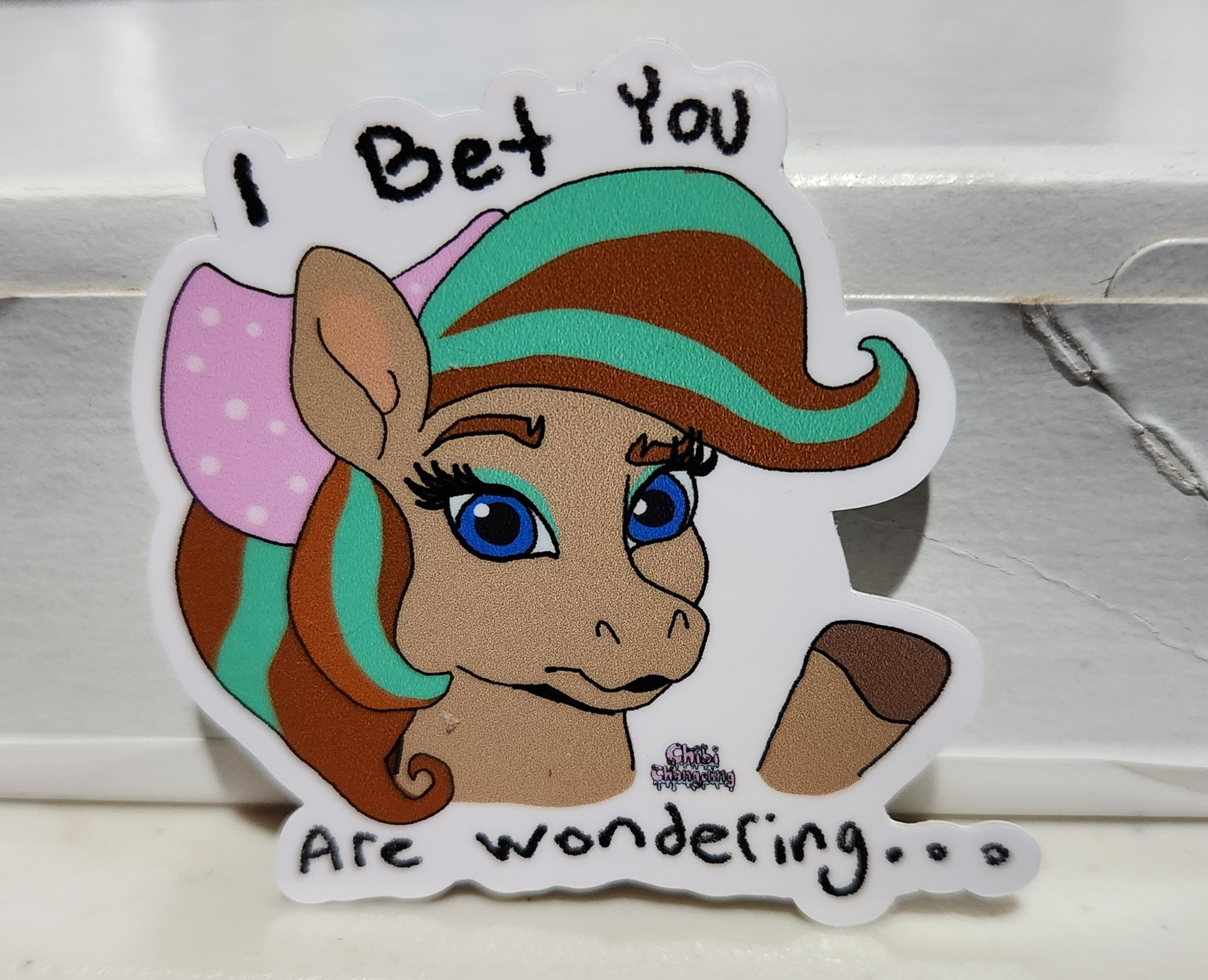 #3592381 - safe, artist:chibichangeling, horse, bandana, cocoa (wild ...