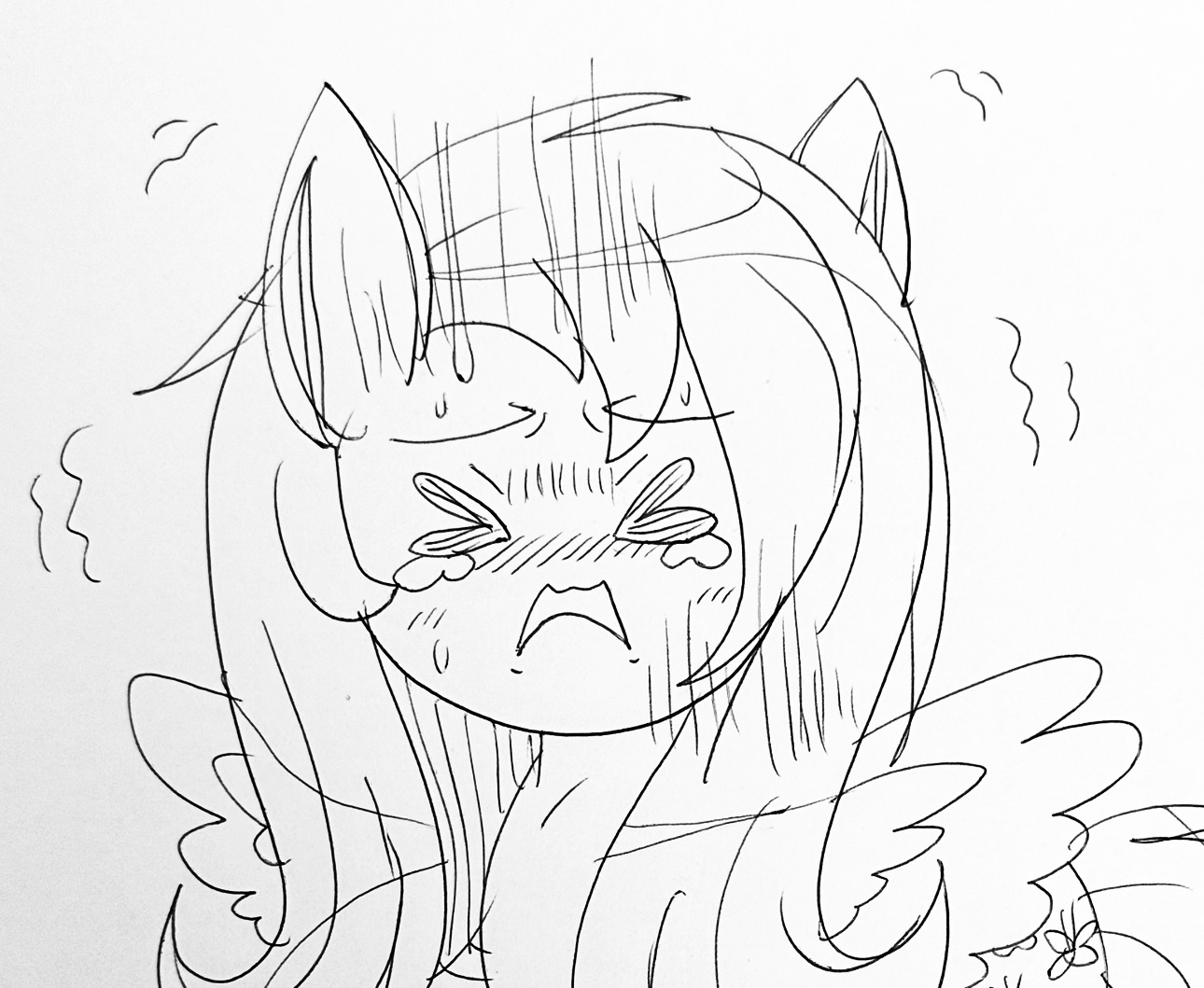 #3592395 - safe, fluttershy, g4, anime, crying, scared, shaking, spread ...