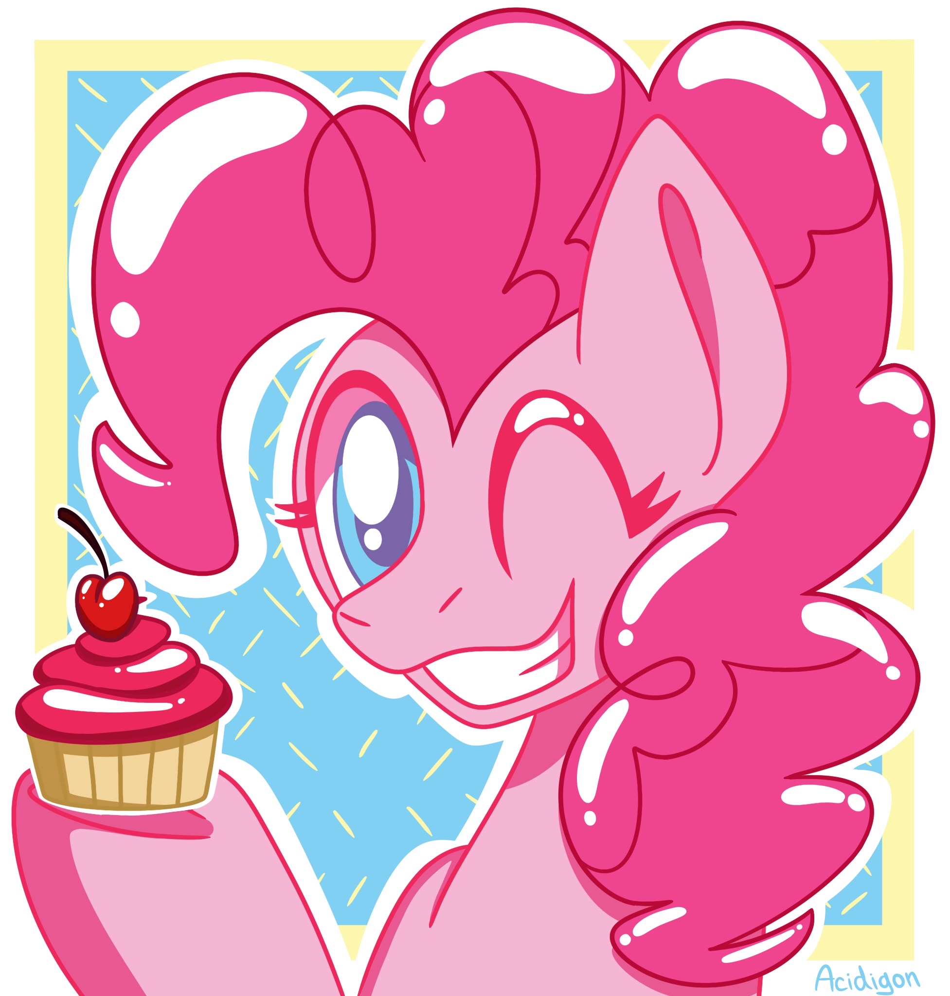#3592626 - safe, artist:acidigon, derpibooru exclusive, pinkie pie ...