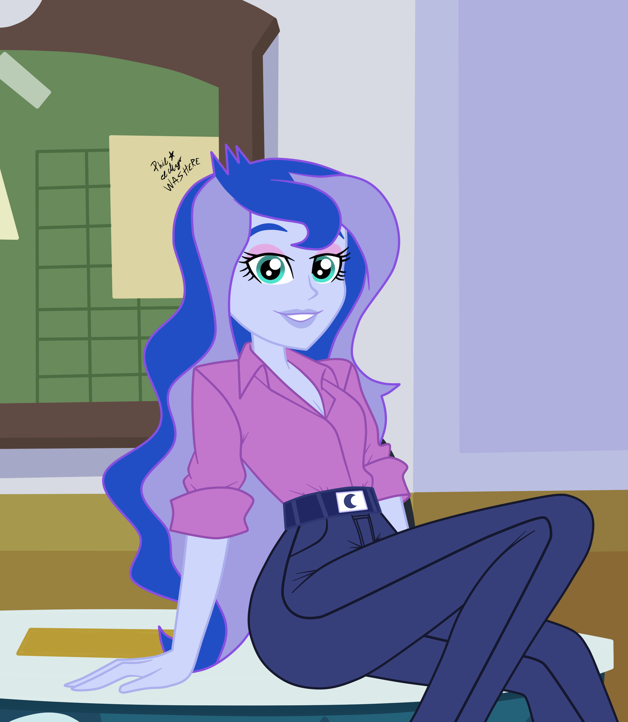 #3592734 - safe, artist:philelmago, derpibooru exclusive, princess luna ...