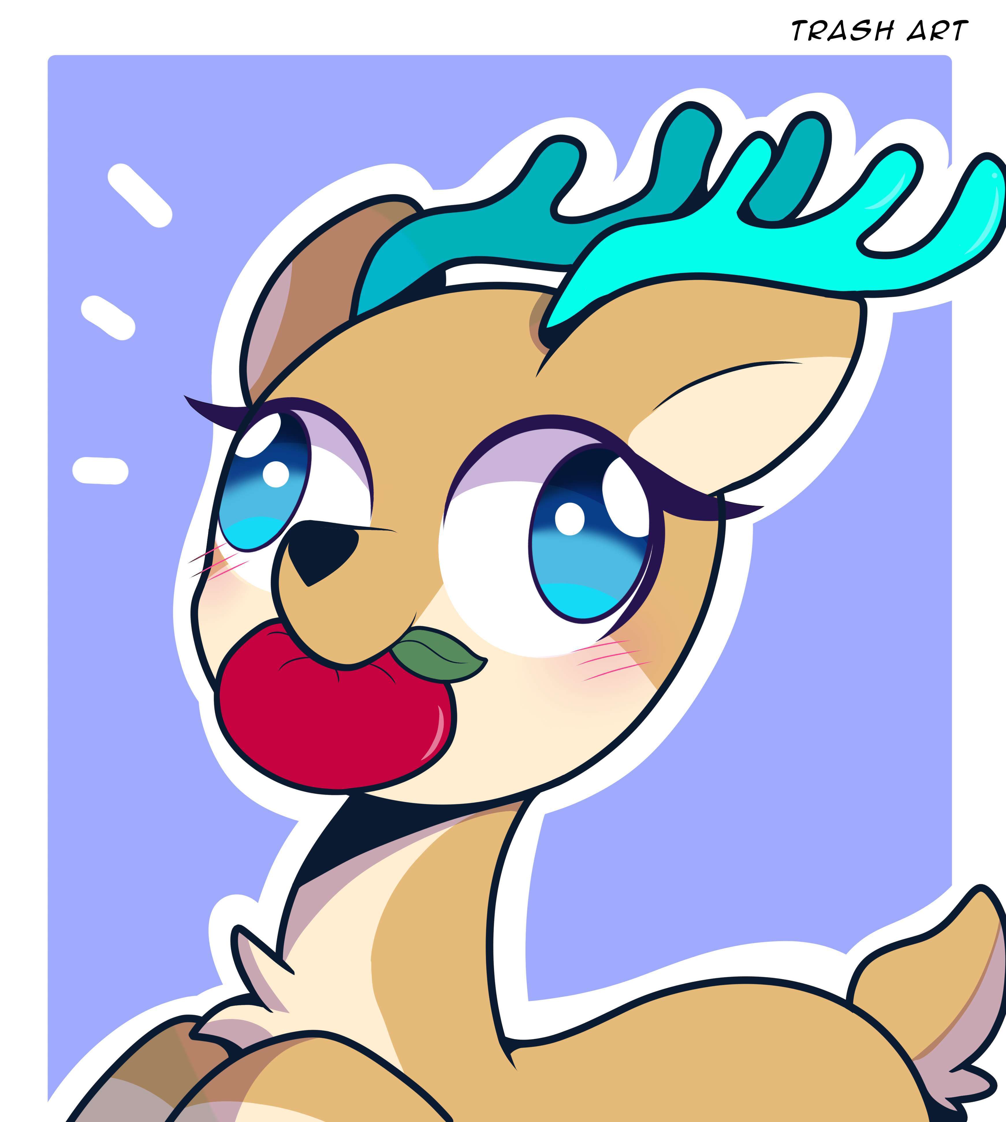 #3592788 - safe, artist:trash art, oc, oc only, oc:elain olsen, deer, reindeer, equestria at war ...