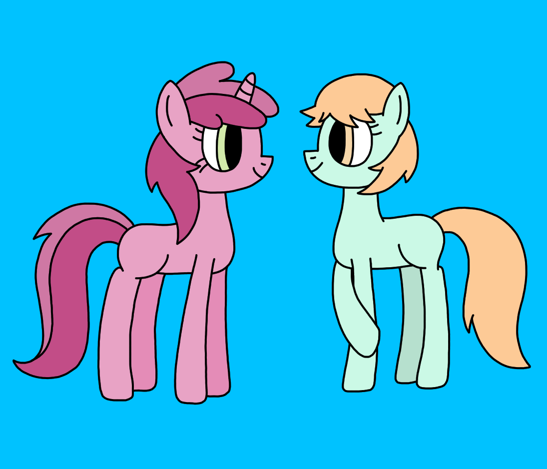 #3593529 - safe, artist:katiethepony33, peach fuzz, ruby pinch, earth ...