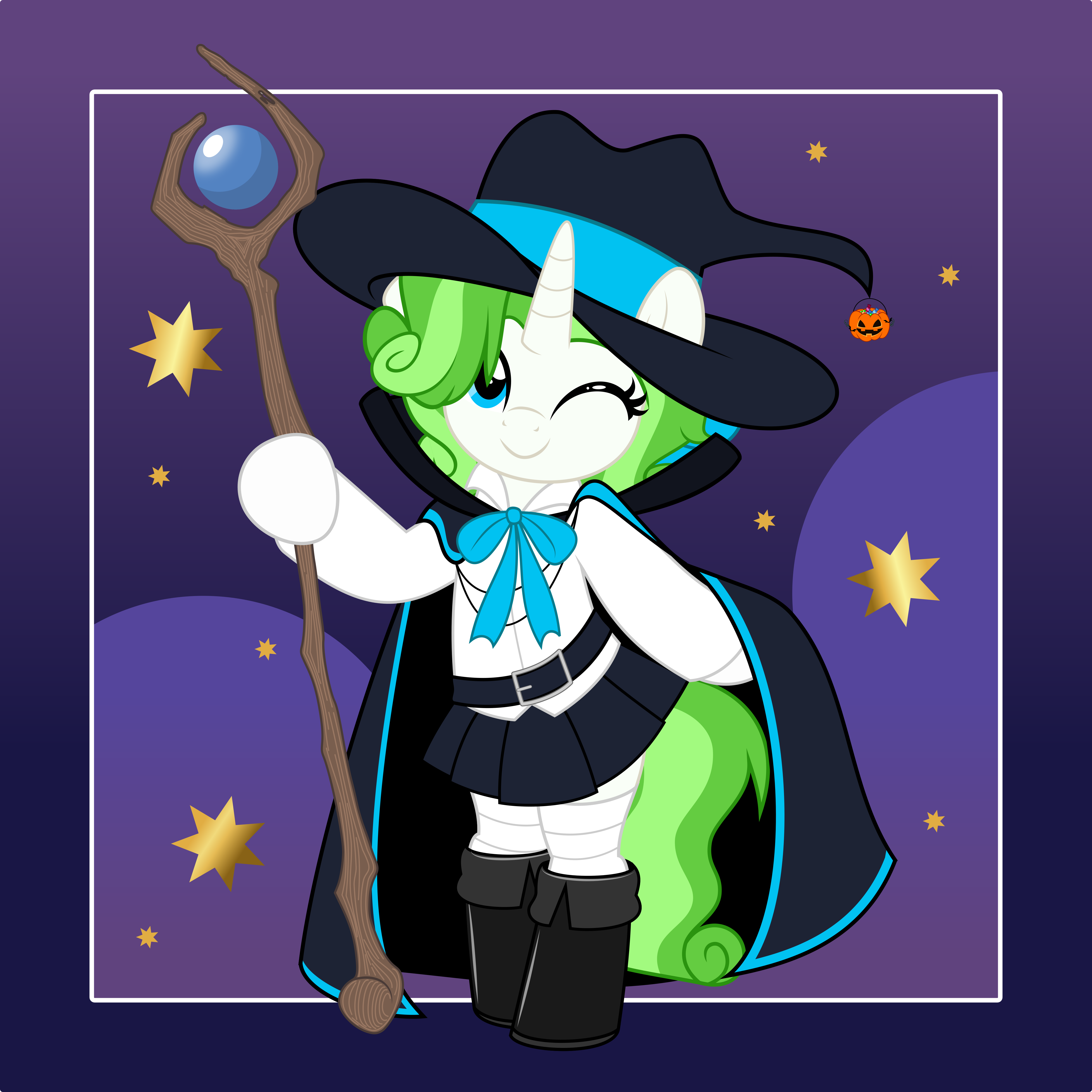 #3593754 - safe, artist:jhayarr23, oc, oc only, oc:minty root, pony, unicorn, abstract ...