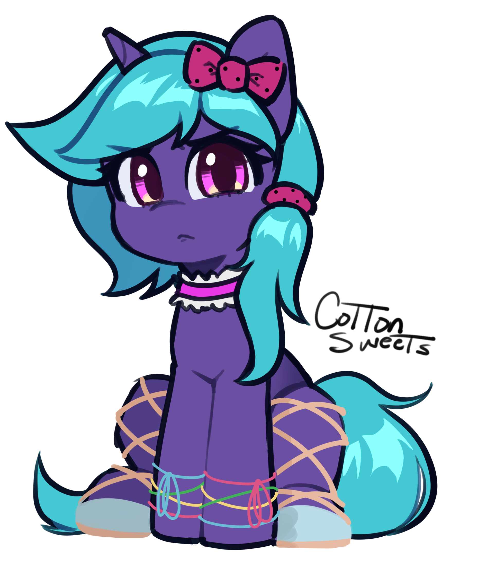 #3593920 - safe, artist:cottonsweets, oc, oc only, oc:lilac tart, pony ...