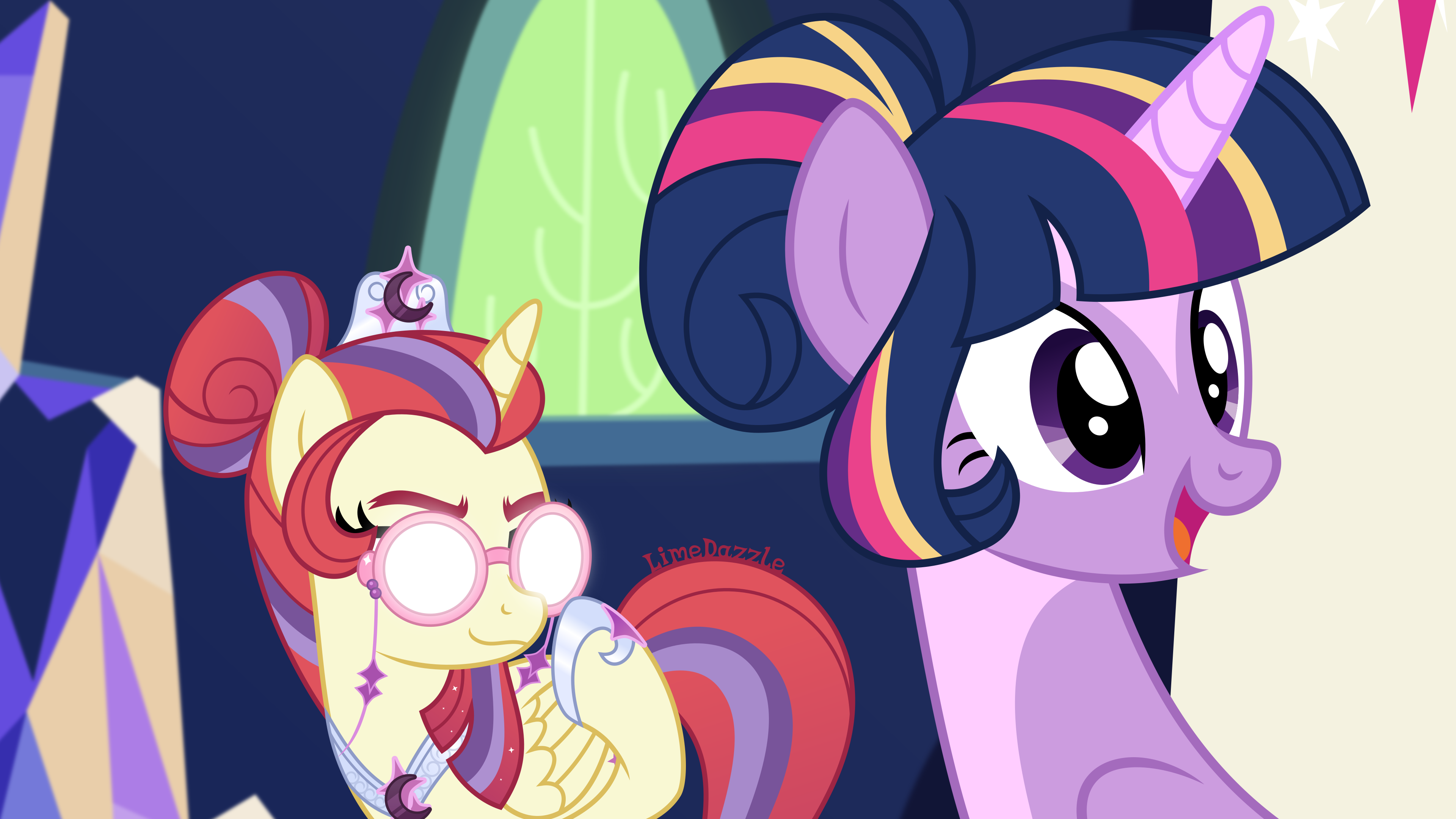 #3594191 - safe, artist:limedazzle, moondancer, twilight sparkle, alicorn, pony, g4 ...