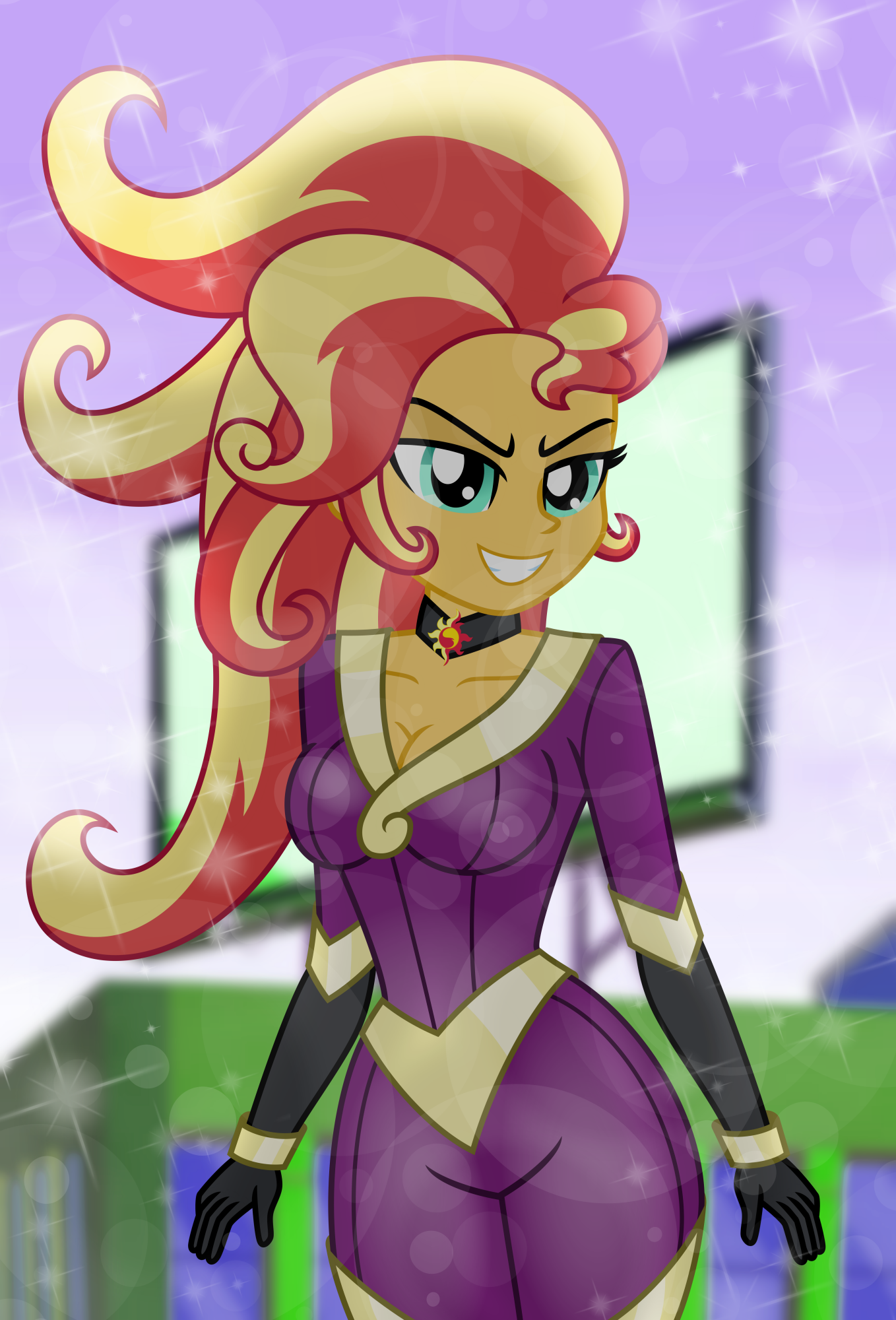 #3594297 - safe, artist:emeraldblast63, mane-iac, sunset shimmer, human, equestria girls ...