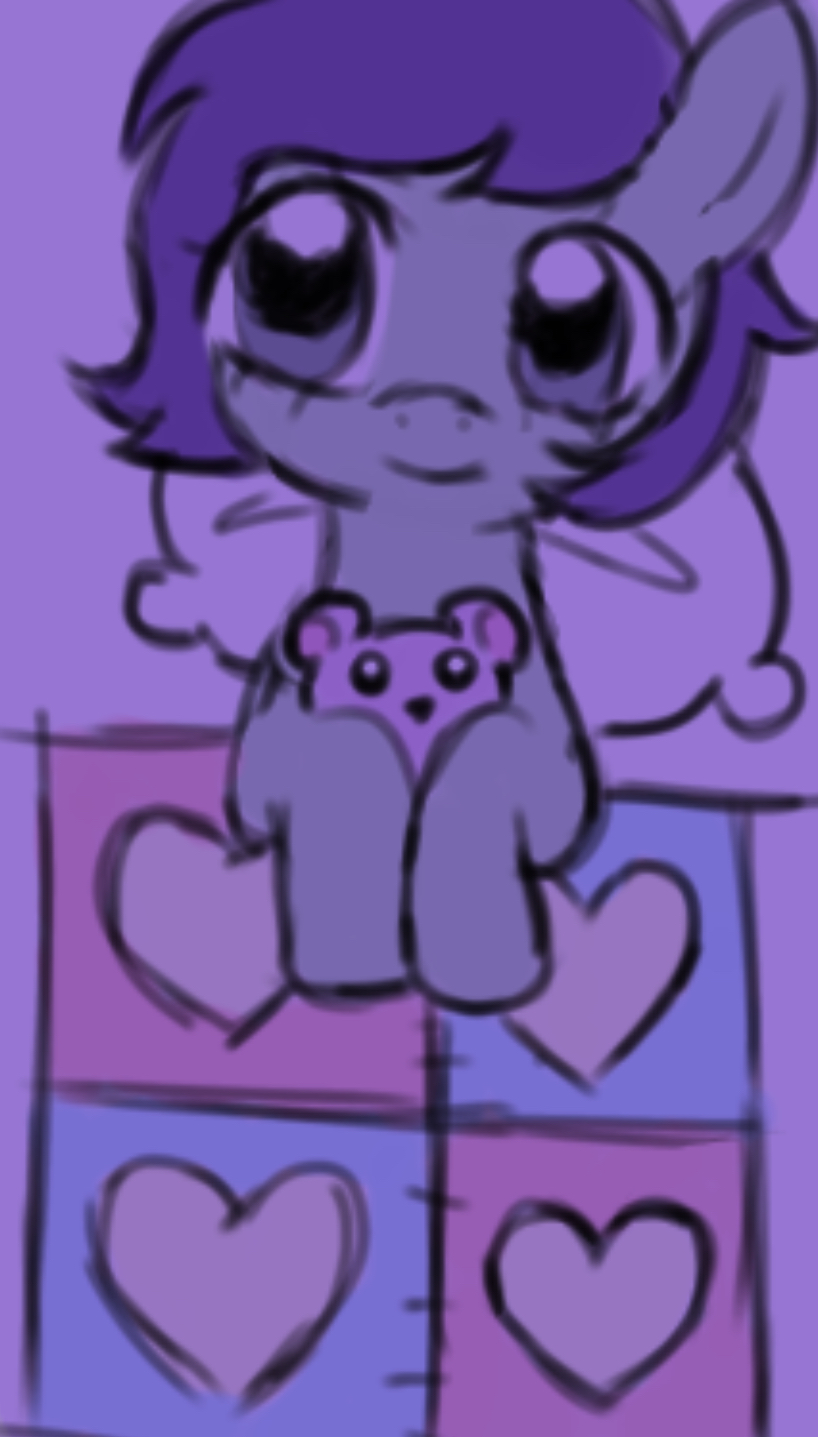 #3594893 - safe, artist:pyromaneiac, oc, oc:filly anon, cute, eepy, female, filly, foal - Derpibooru