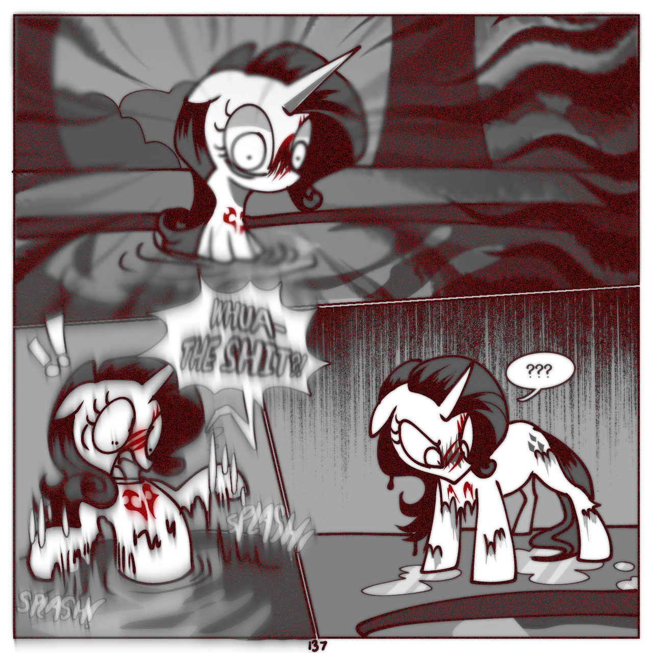 #3595116 - semi-grimdark, artist:sinclairdugore, rarity, pony, unicorn ...