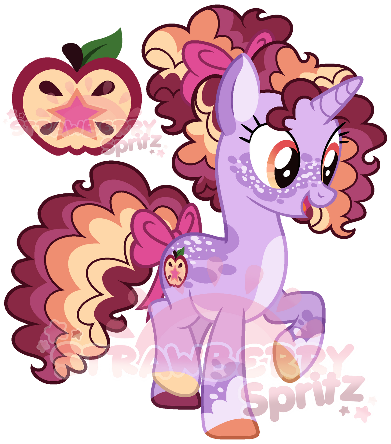 #3581740 - safe, artist:strawberry-spritz, oc, oc only, oc:bright eyes, pony, unicorn, female ...