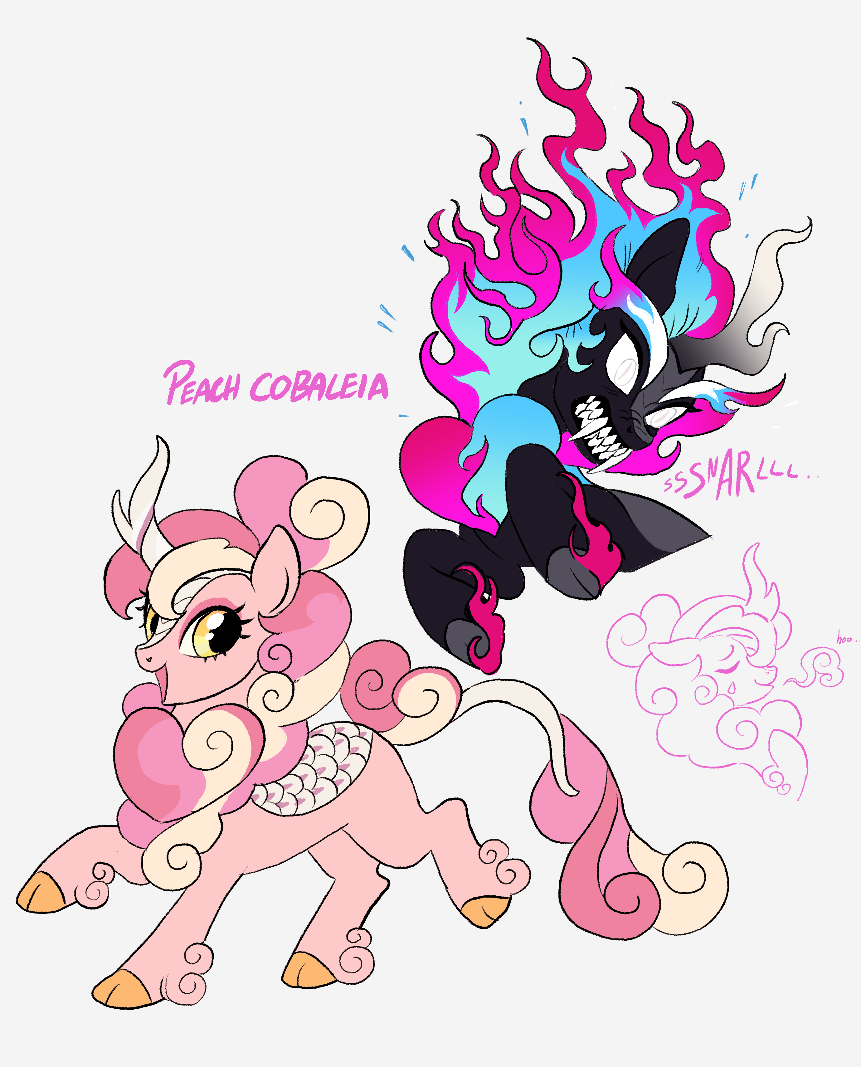 #3581819 - safe, artist:gorjee-art, oc, oc only, oc:peach cobaleia, kirin, nirik, adoptable ...