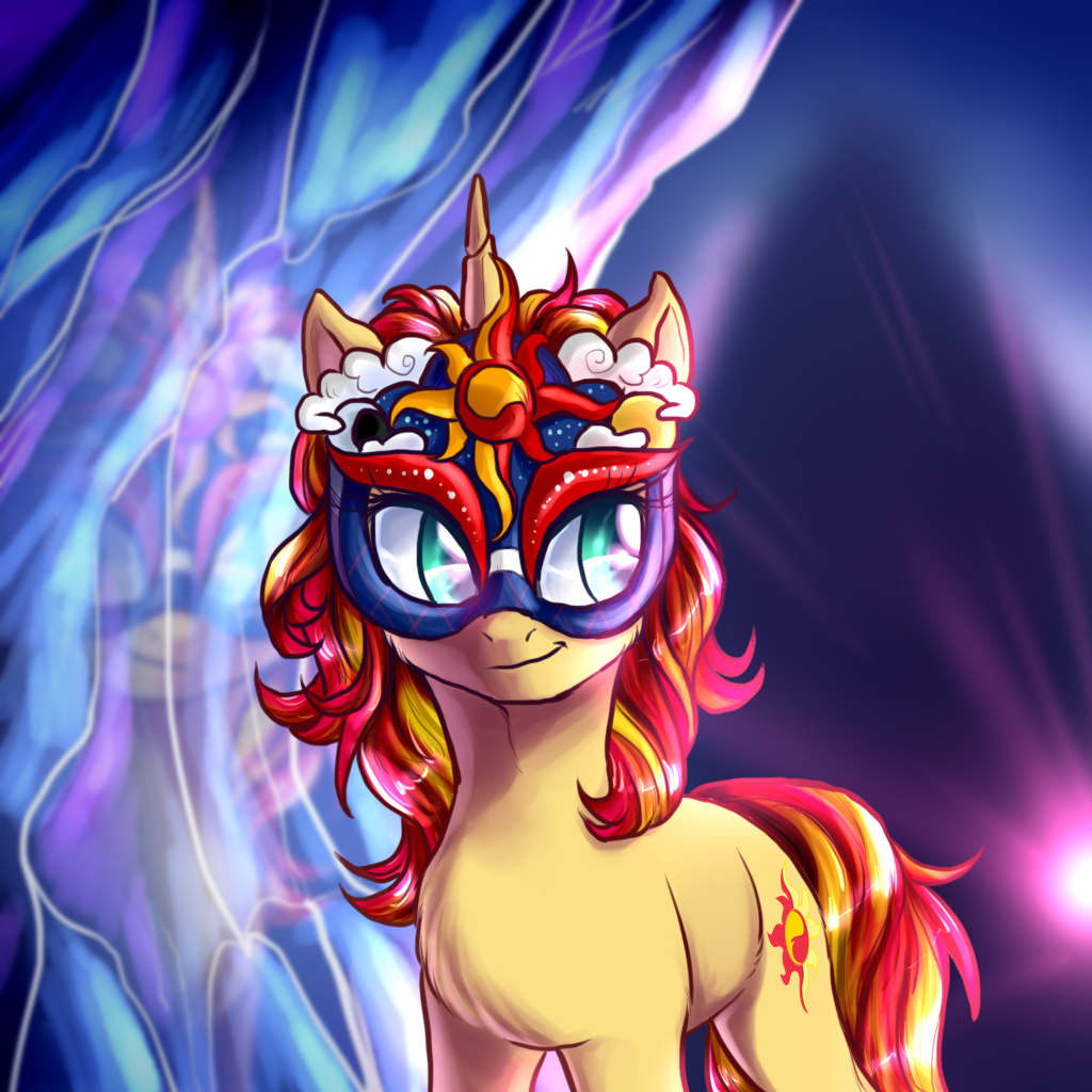 #3581833 - safe, artist:not-ordinary-pony, part of a set, sunset ...