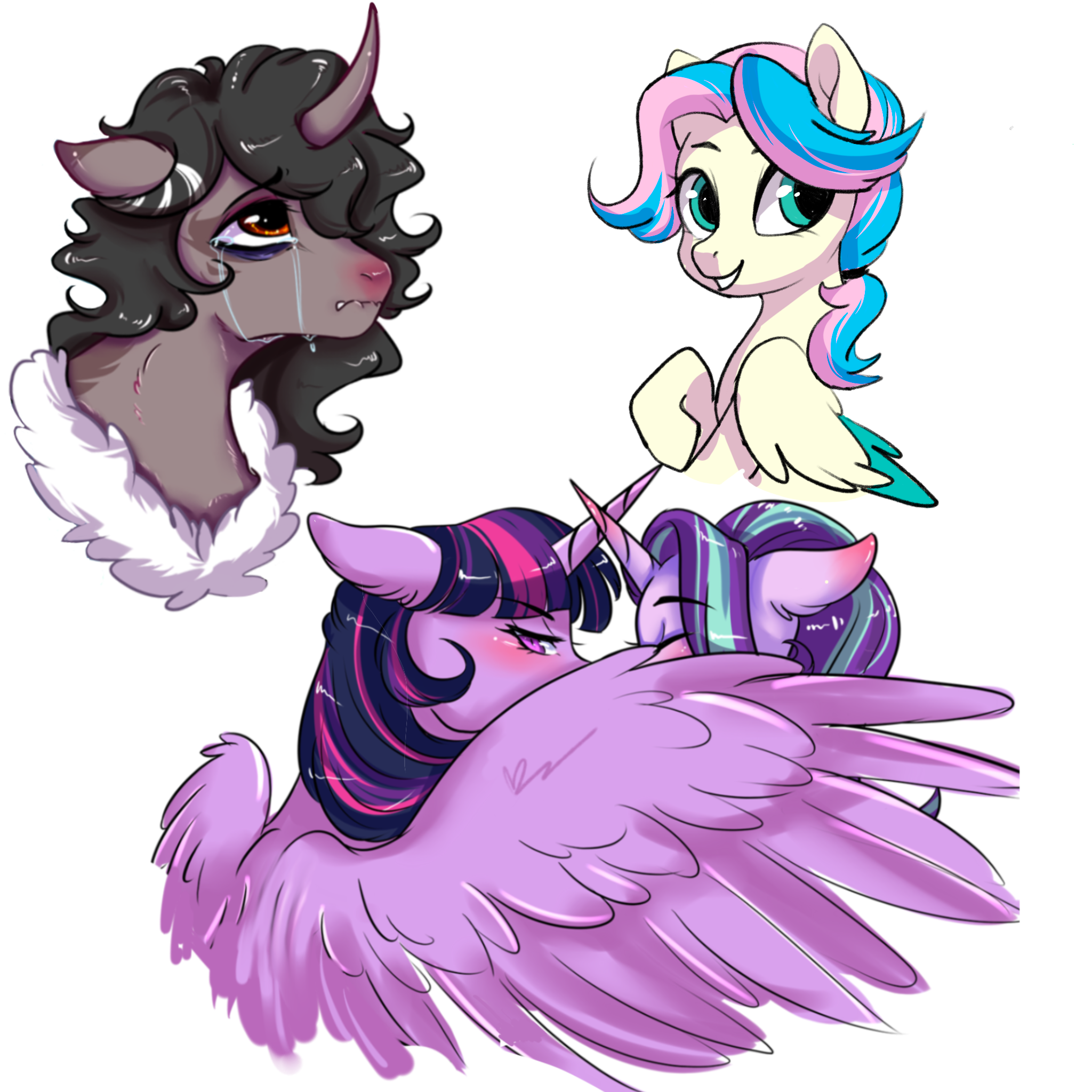 #3582029 - safe, artist:树与猹, starlight glimmer, twilight sparkle, oc ...