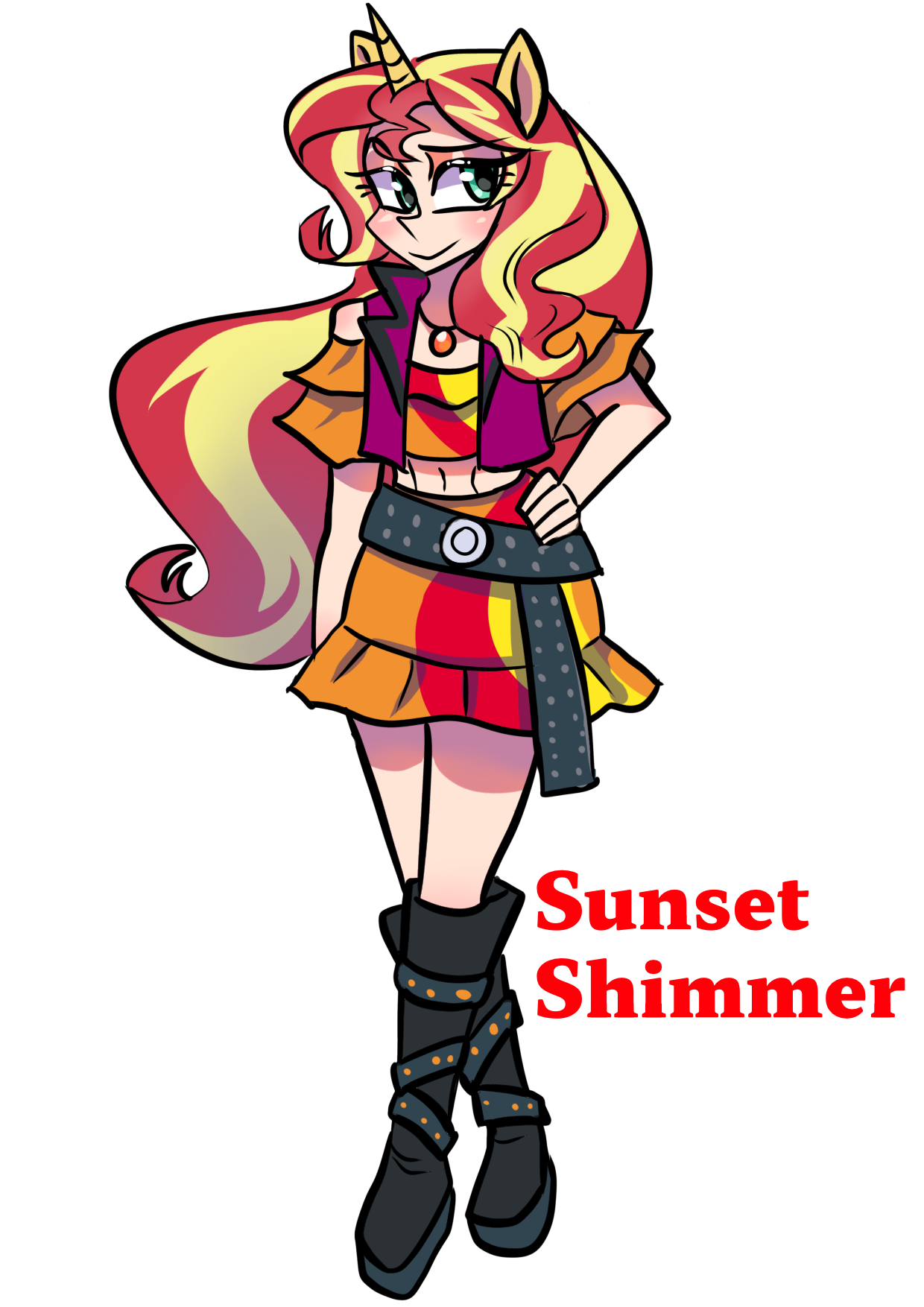 #3582412 - safe, alternate version, artist:jully-park, sunset shimmer ...