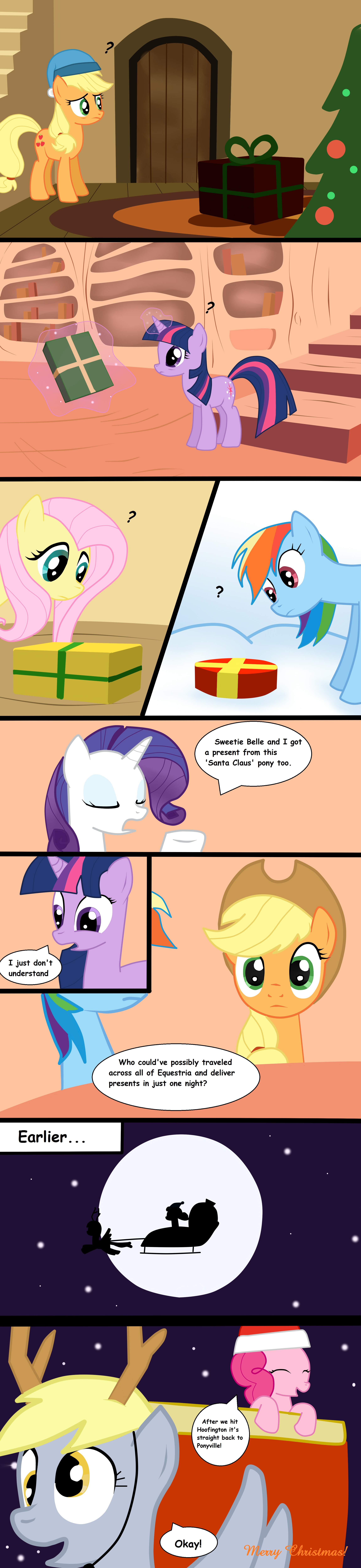 #3583049 - safe, artist:appletarty, applejack, derpy hooves, fluttershy, pinkie pie, rainbow ...