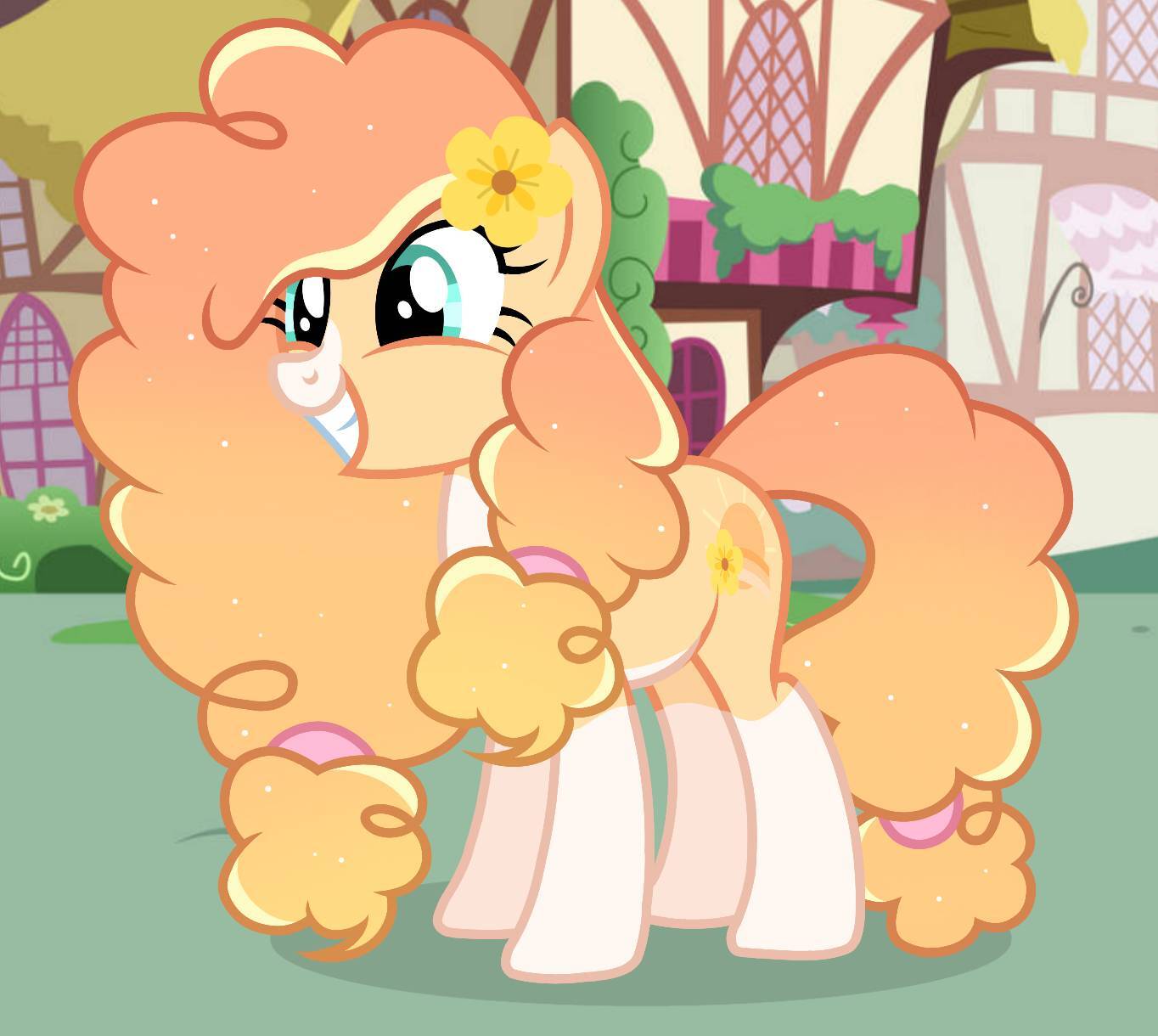 #3583097 - safe, artist:cstrawberrymilk, oc, oc only, oc:sunrise butter, earth pony, pony, coat ...