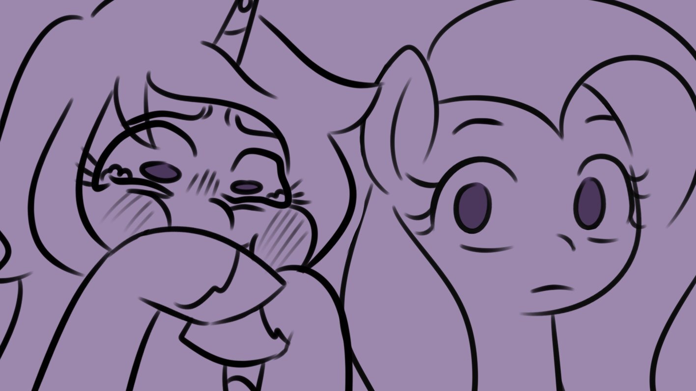 #3583407 - safe, artist:makaryo, fluttershy, izzy moonbow, pegasus, pony, unicorn, g4, g5, bust ...