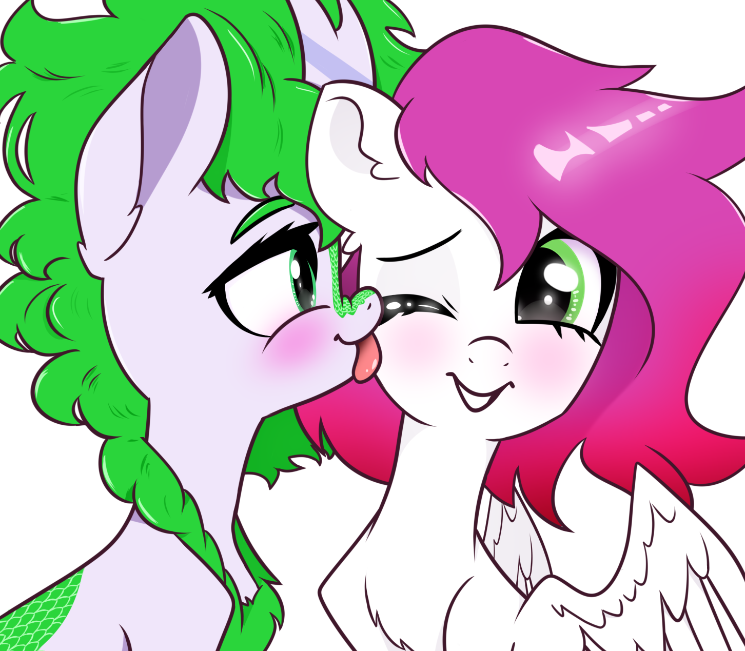 #3597078 - safe, artist:centoria, oc, oc only, oc:ashy, oc:ellie berryheart, kirin, pegasus ...