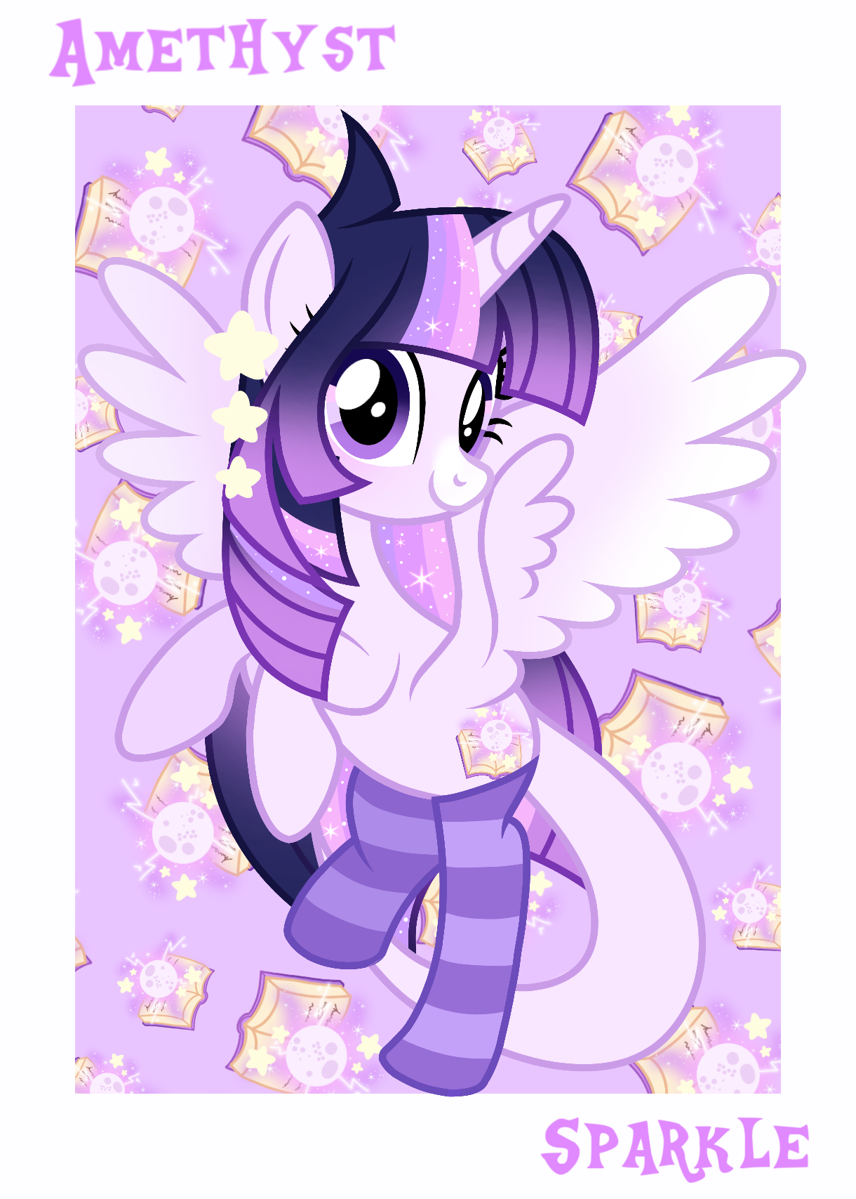 #3597543 - safe, artist:cstrawberrymilk, oc, oc only, oc:amethyst sparkle, alicorn, pony ...