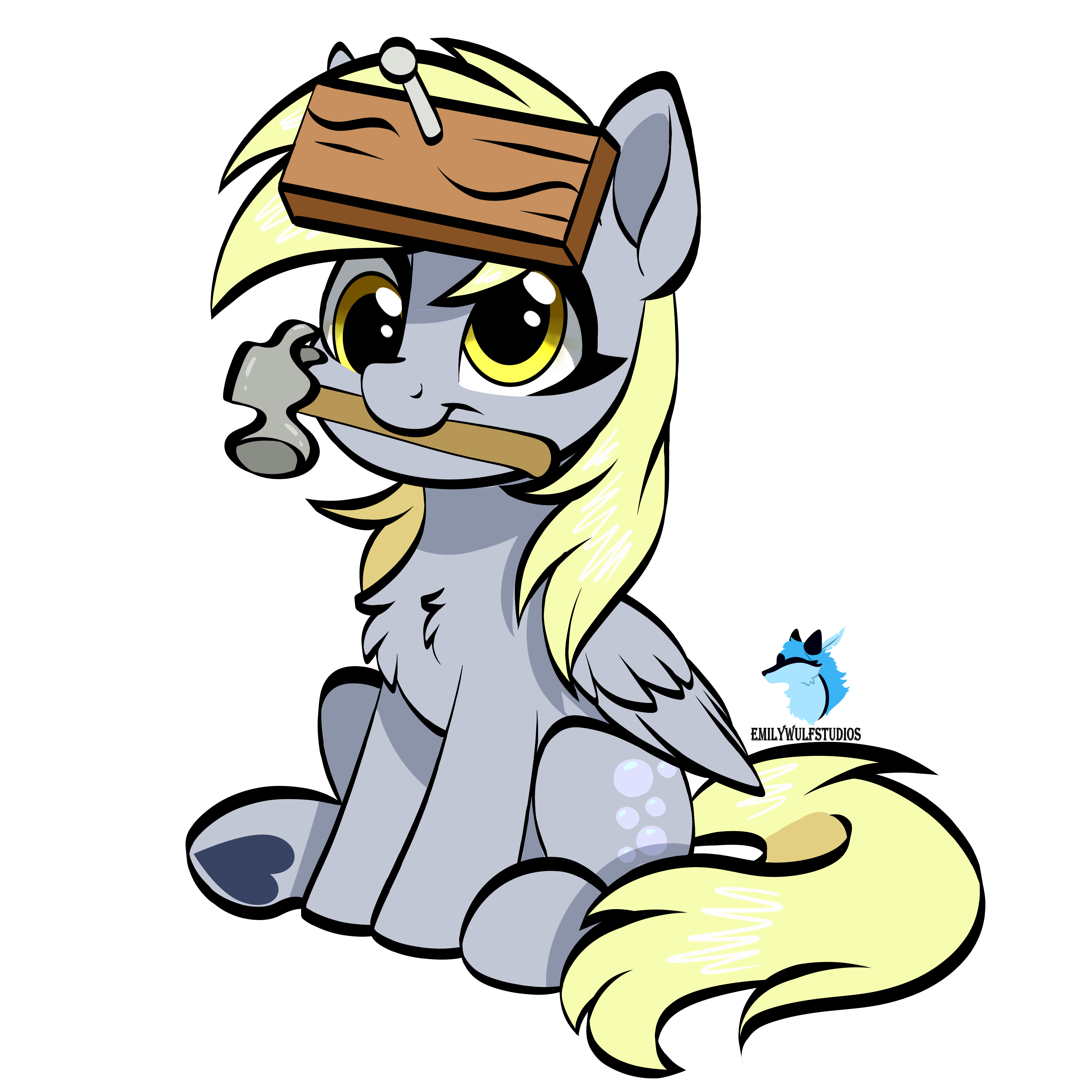 #3603645 - safe, artist:emilywulfstudios, derpy hooves, pegasus, pony ...